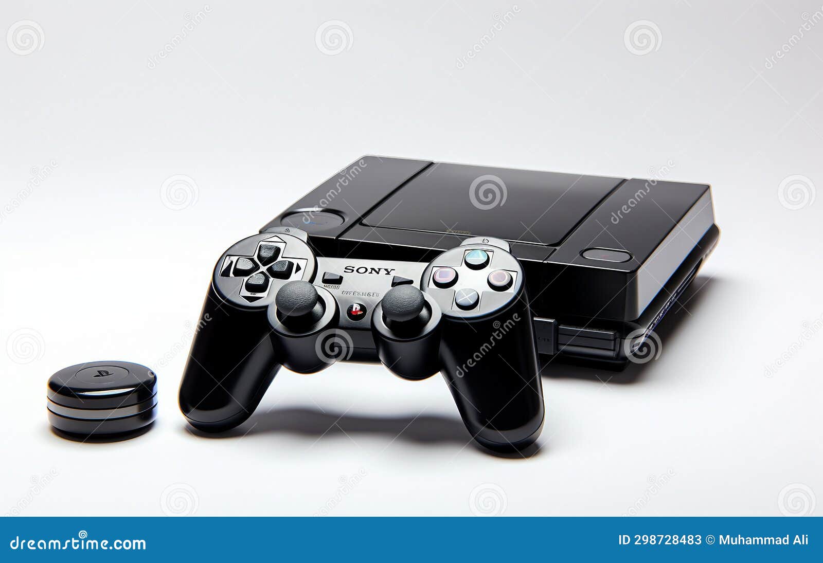 Gaming Console on White Background Stock Image - Image of arrow ...