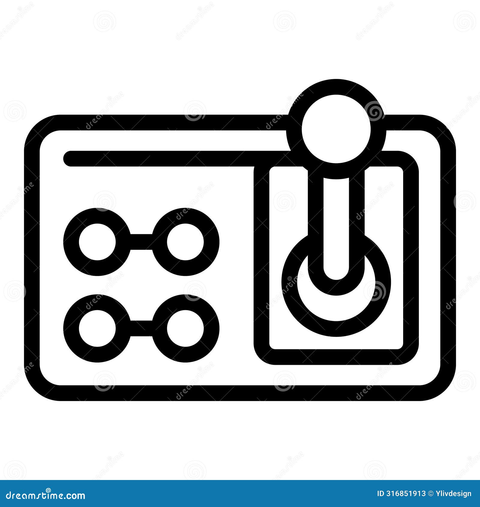 Gaming Control Panel Icon Outline Vector. Videogame Console Station ...