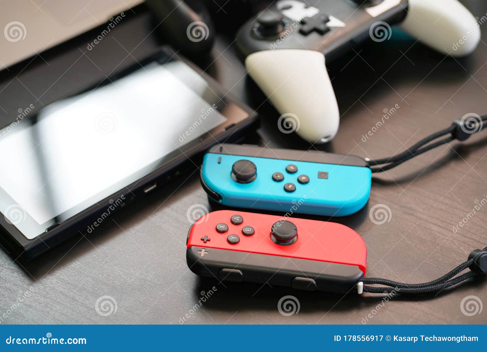 Gaming Controller on Desk at Home Office Editorial Photography - Image ...