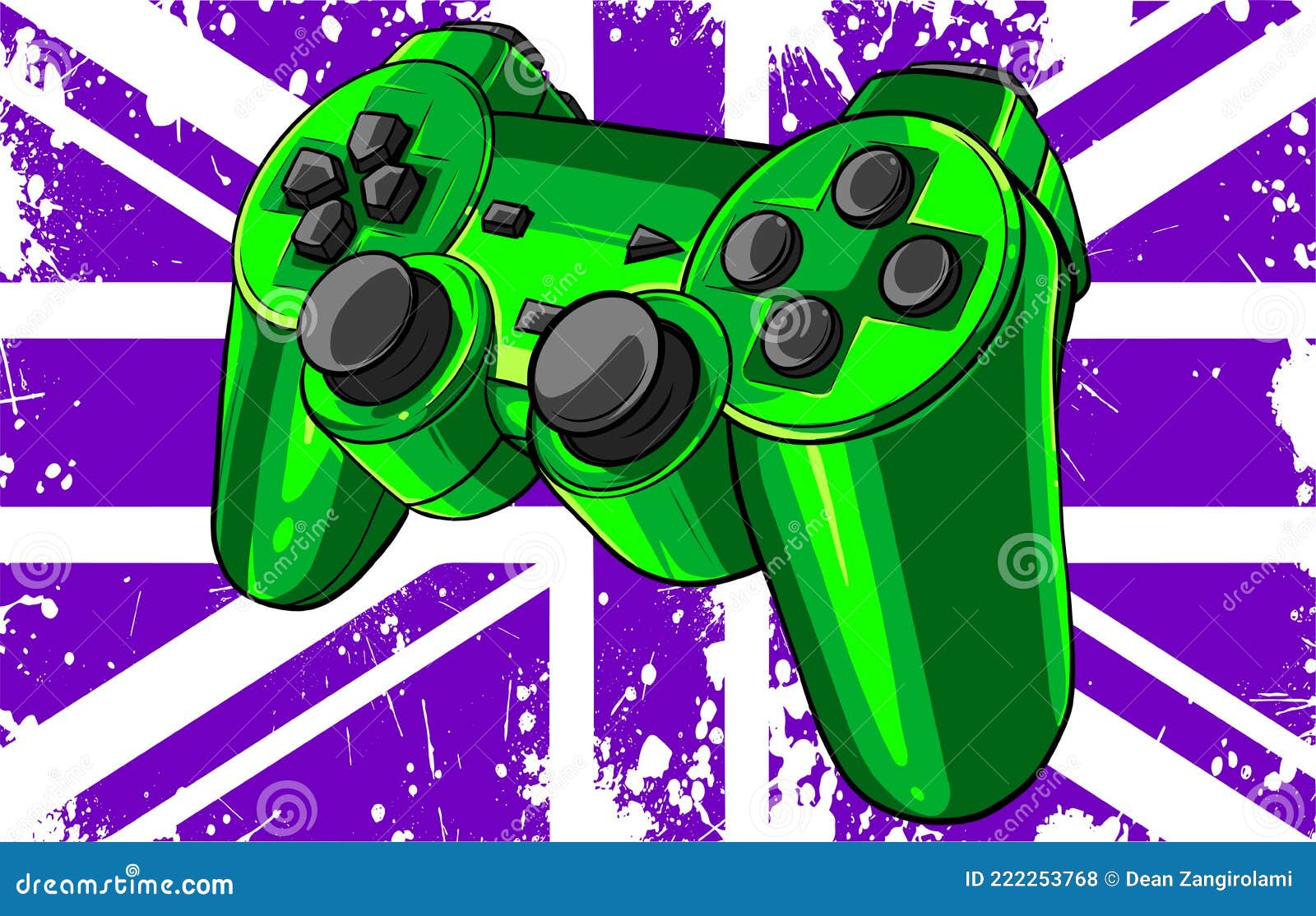 Gaming Controller with England Flag Vector Illustration Stock Vector ...