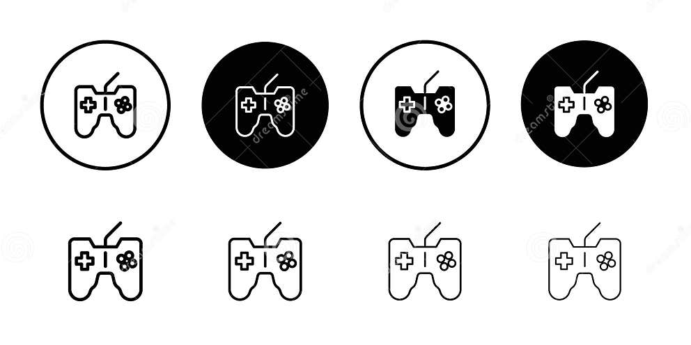 Gaming Controller Icon Flat Fill Set Collection Stock Vector ...