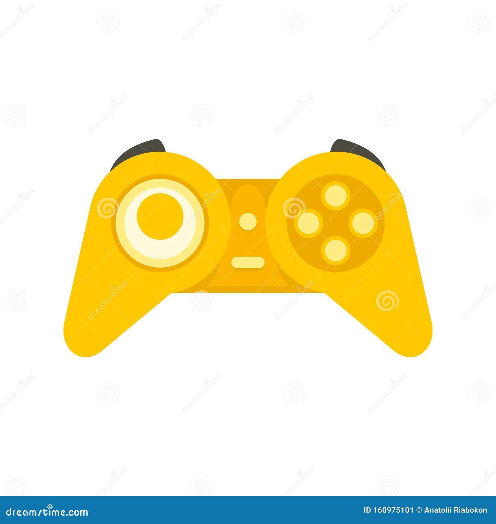 Gaming Controller Icon, Flat Style Stock Vector - Illustration of ...