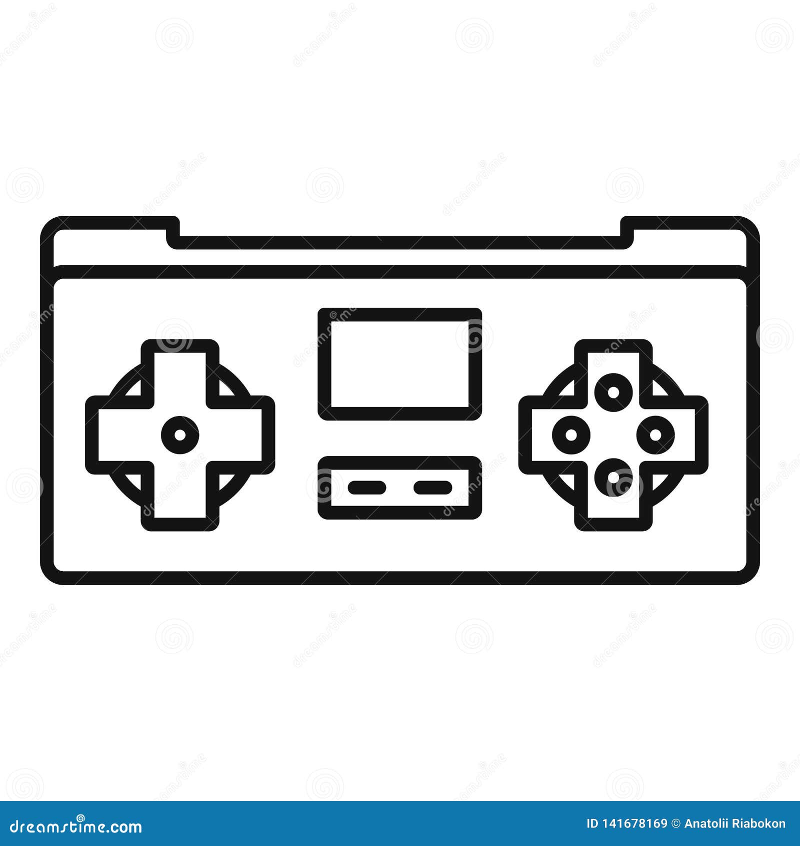 Gaming Controller Icon, Outline Style Stock Vector - Illustration of ...