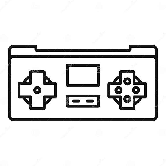 Gaming Controller Icon, Outline Style Stock Vector - Illustration of ...
