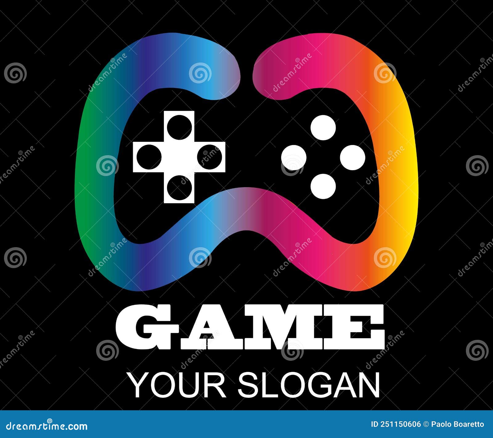 Gaming Controller Logo Design Vector Stock Illustration - Illustration ...