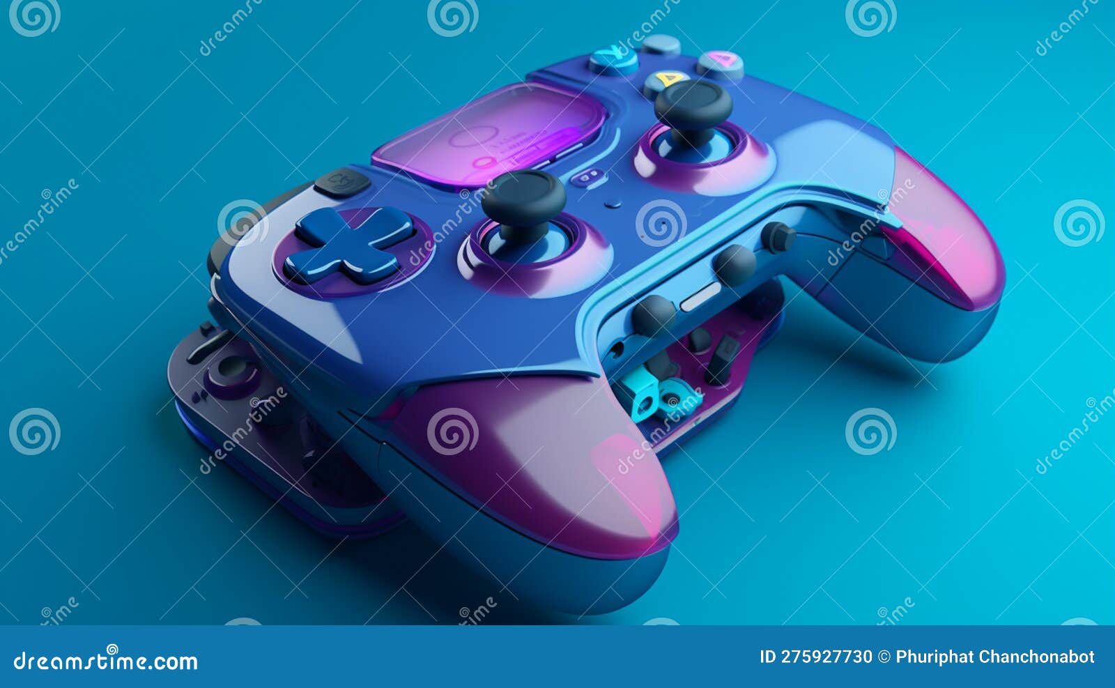 Gaming Controller in Trending Color Palette with Generative AI Stock ...