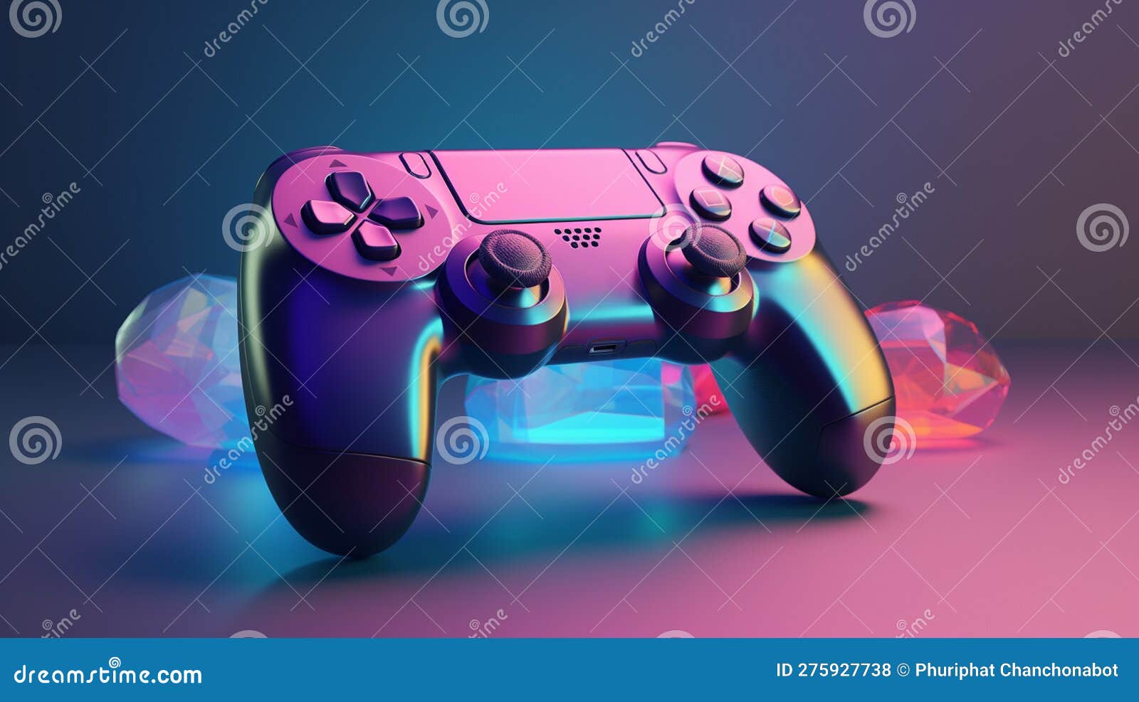Gaming Controller in Trending Color Palette with Generative AI Stock ...