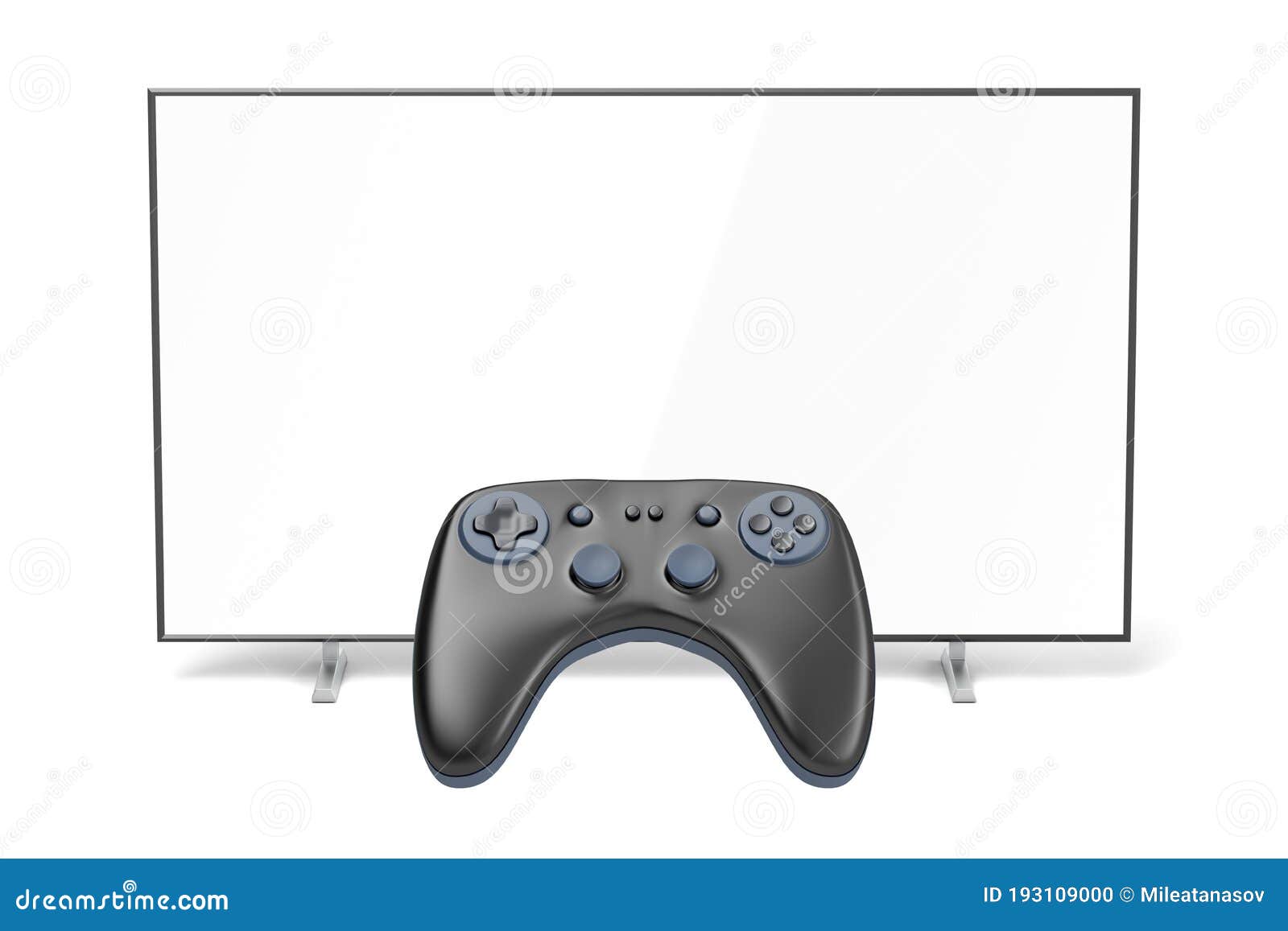 Gaming controller and TV stock photo. Illustration of copy - 193109000