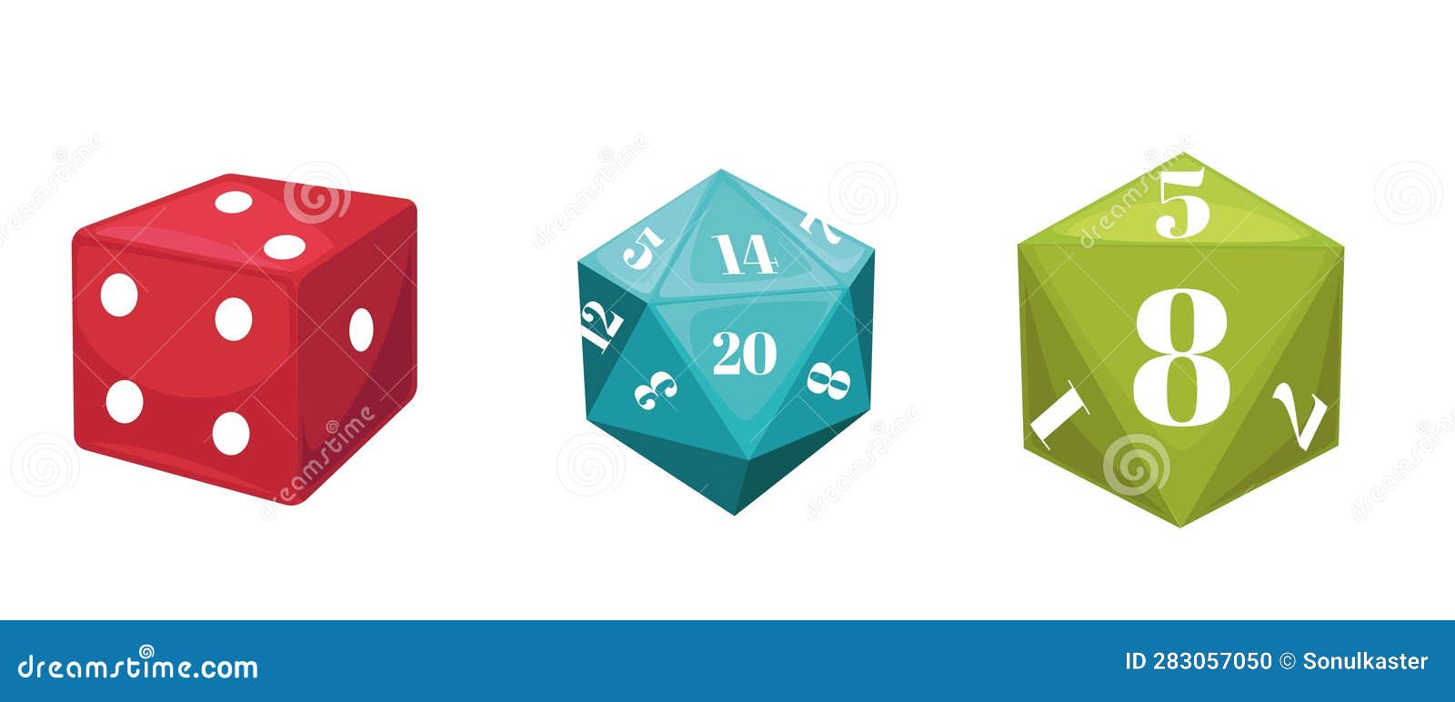 Gaming Cubes for Playing Games, Rpg and Board Stock Vector ...