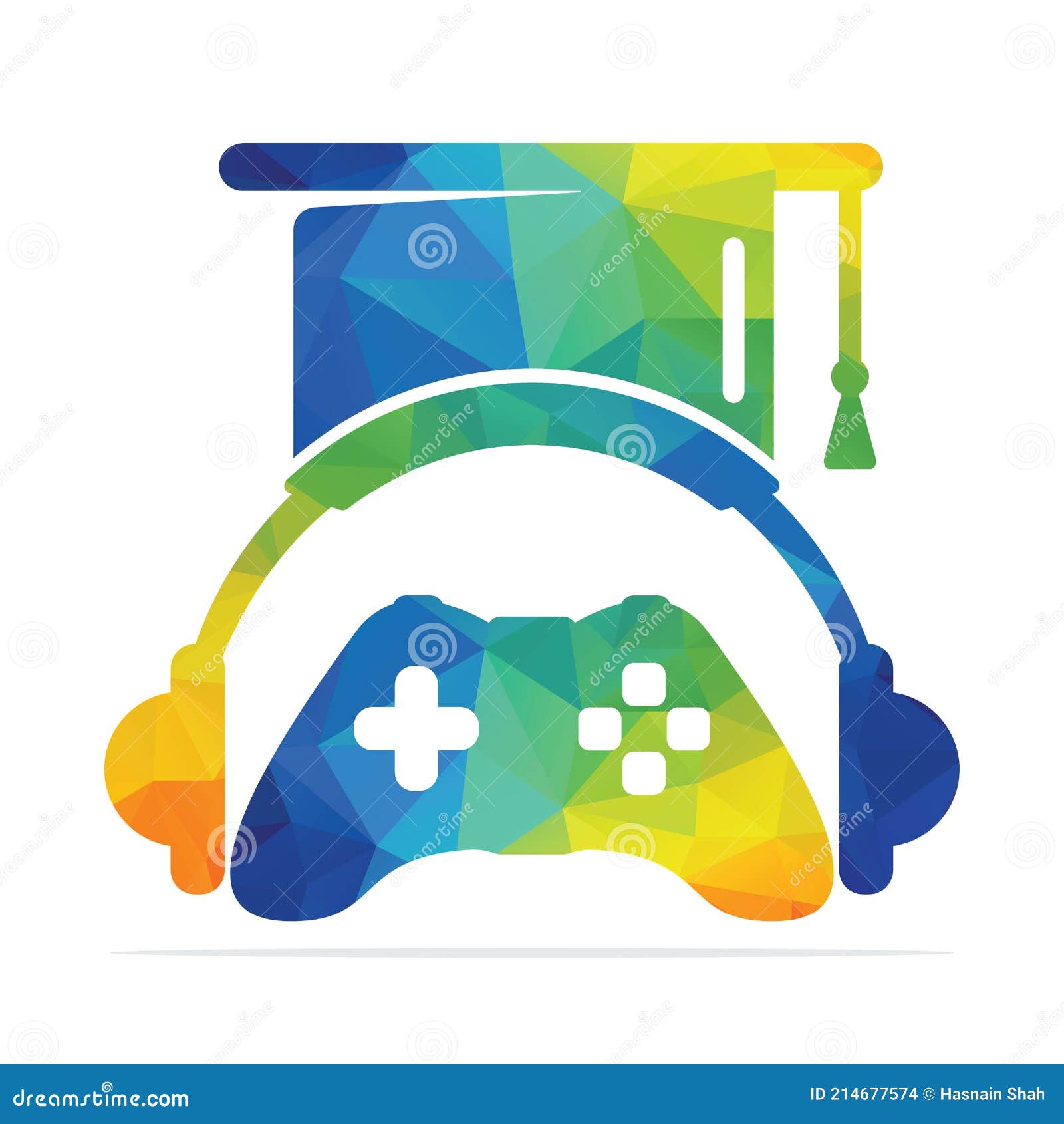 Gaming coaching logo. stock vector. Illustration of button - 214677574