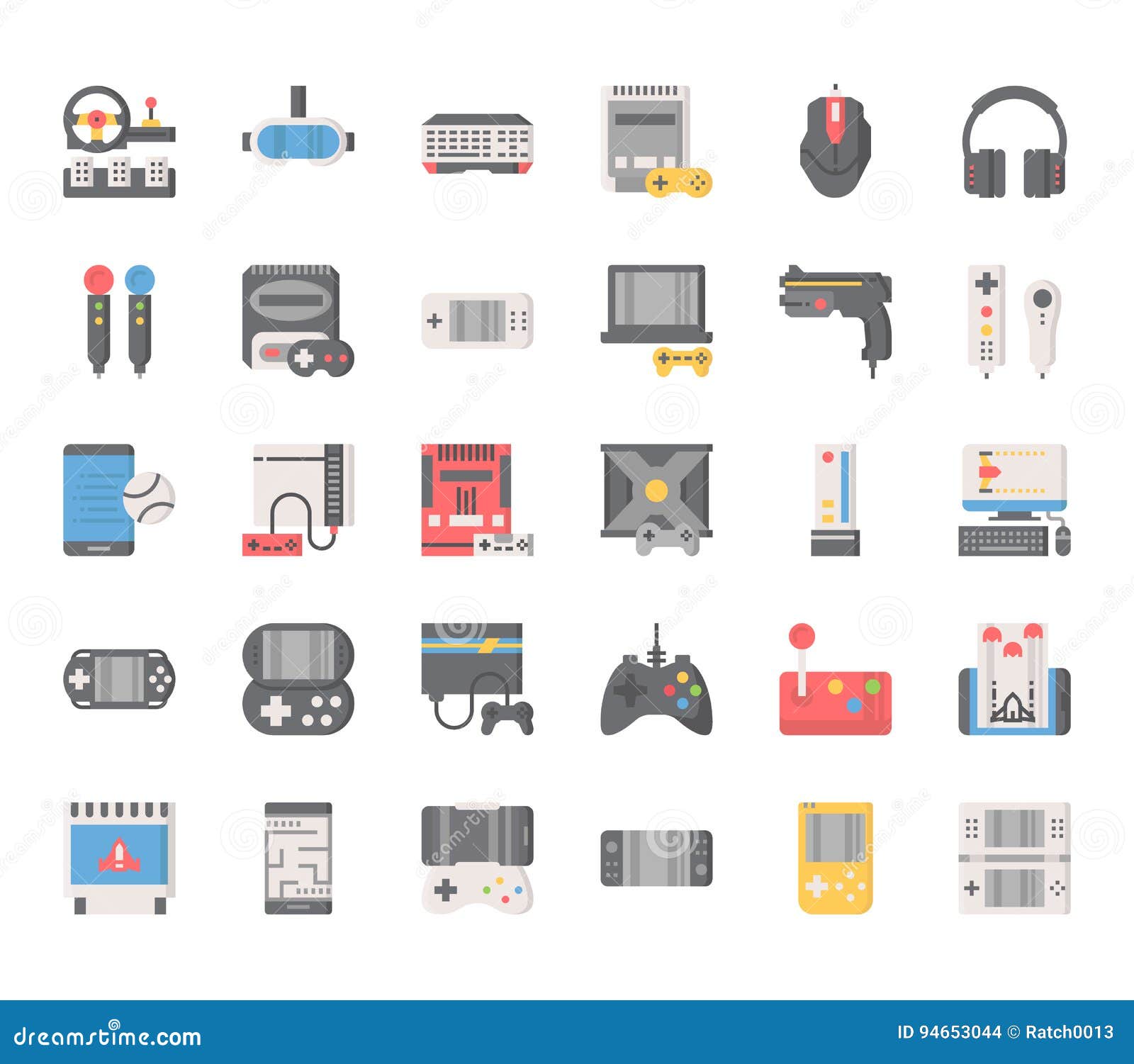Gaming Elements stock vector. Illustration of play, console - 94653044