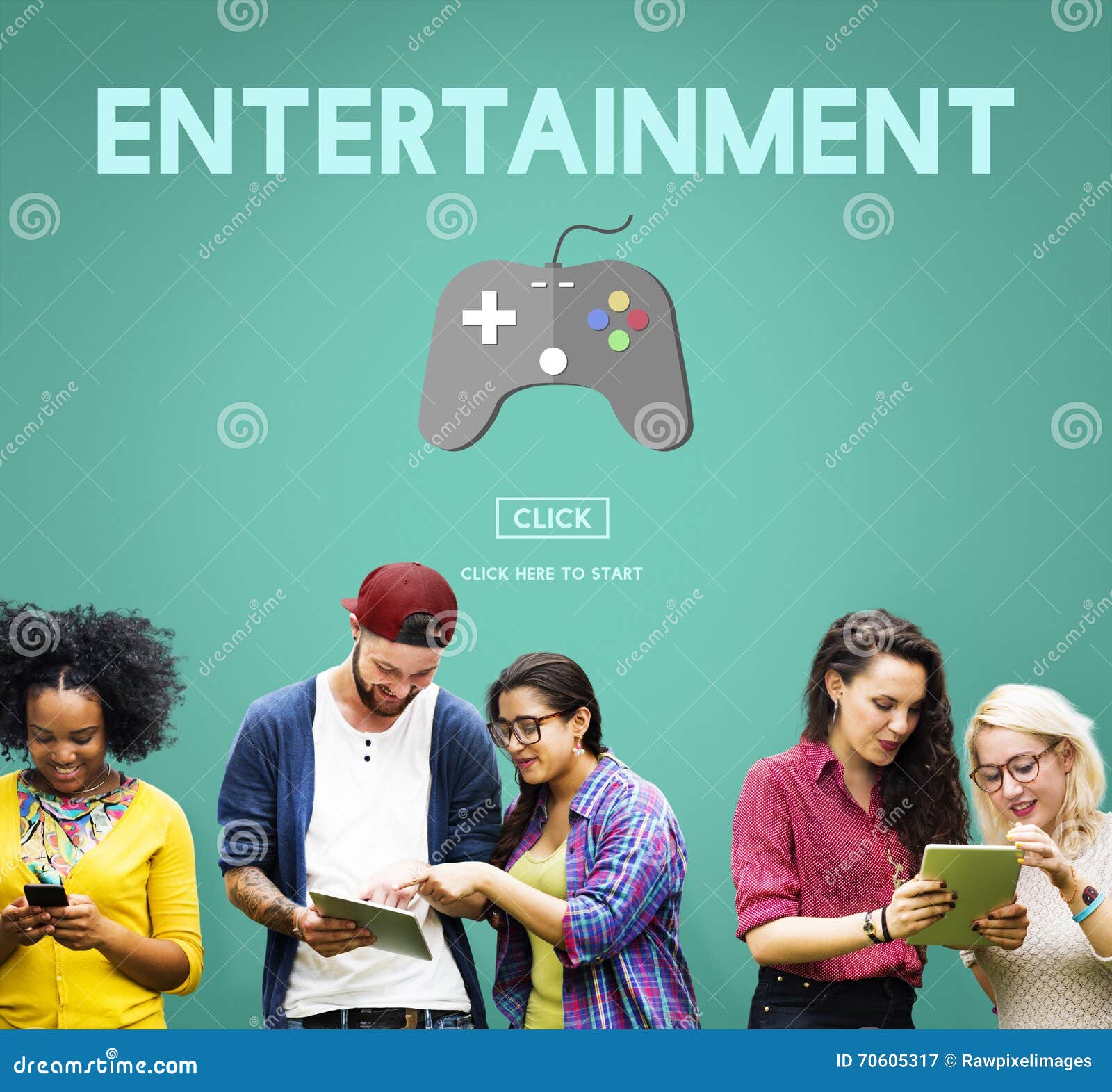 Gaming Entertainment Fun Hobby Digital Technology Concept Stock Image ...
