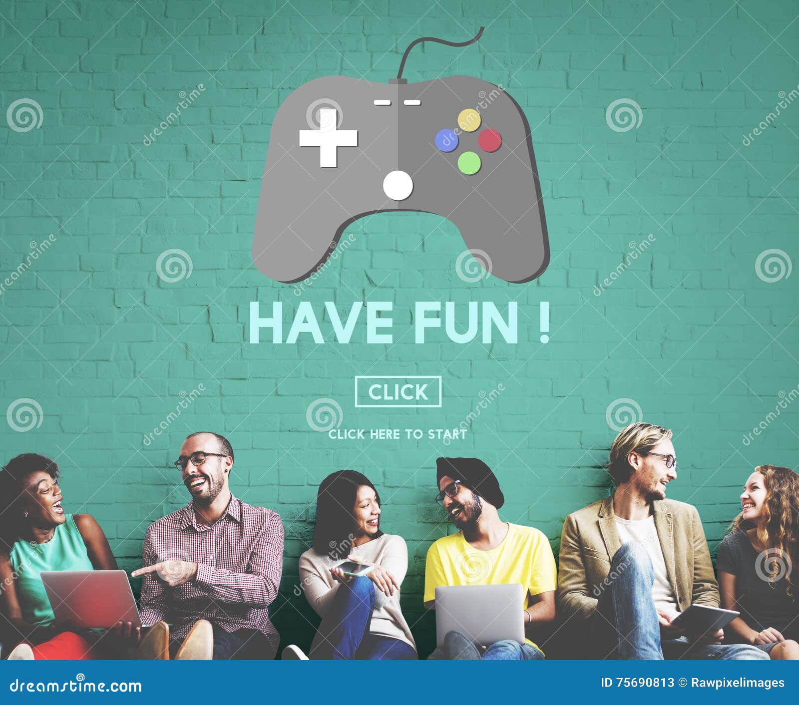 Gaming Entertainment Fun Hobby Digital Technology Concept Stock Image ...