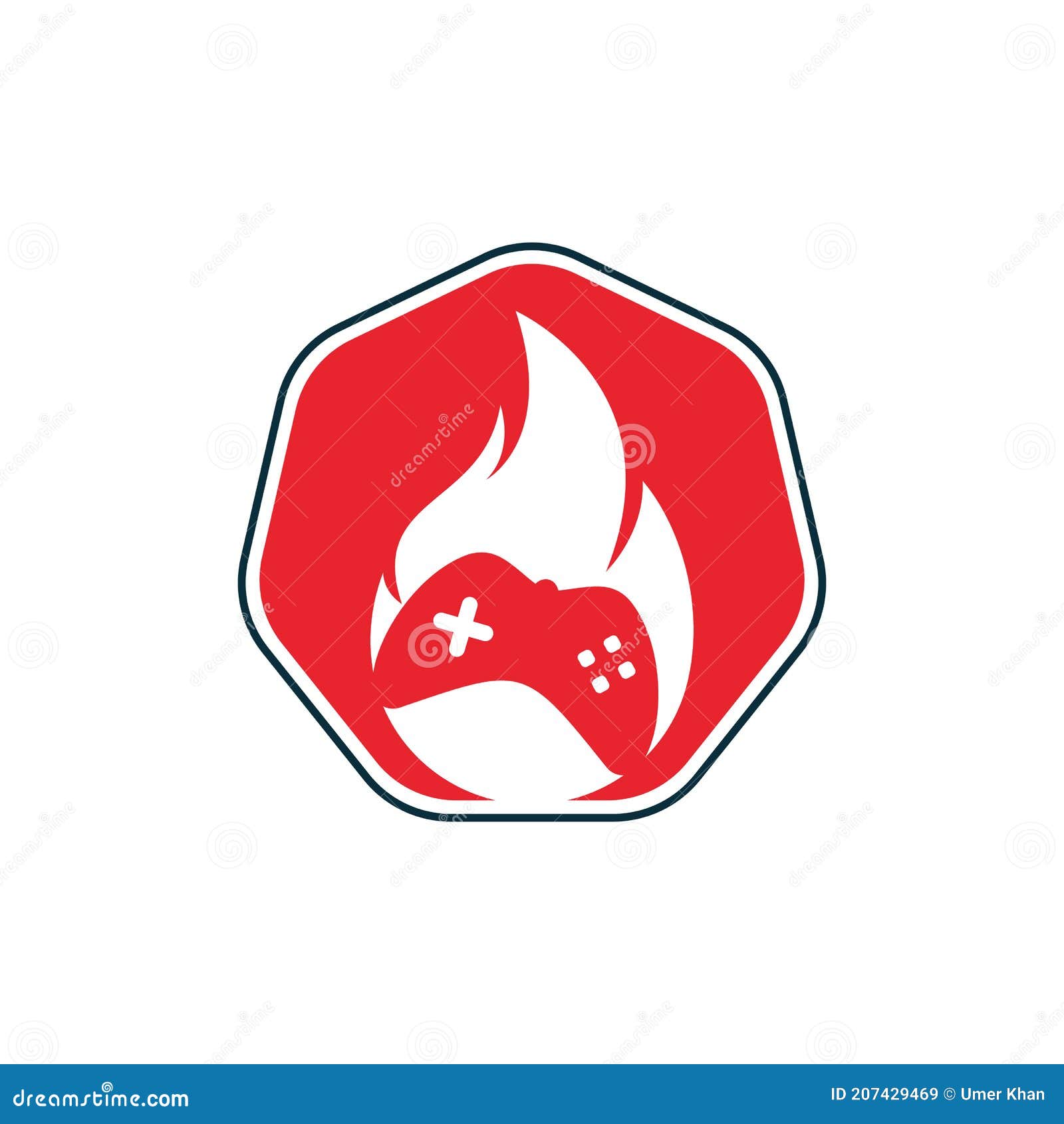 Gaming Fire Logo Icon Designs Vector. Stock Vector - Illustration of ...