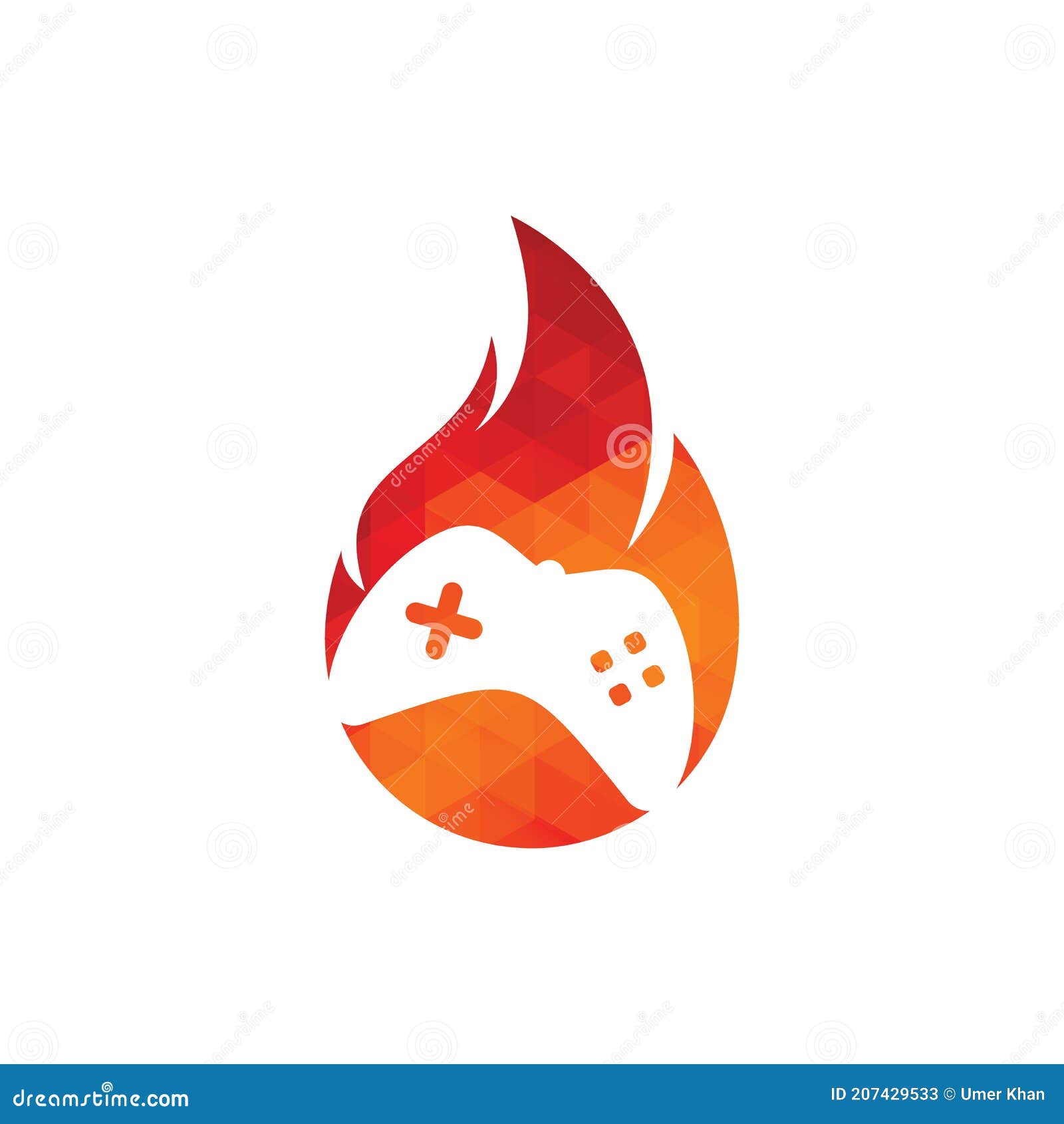 Gaming Fire Logo Icon Designs Vector. Stock Vector - Illustration of ...
