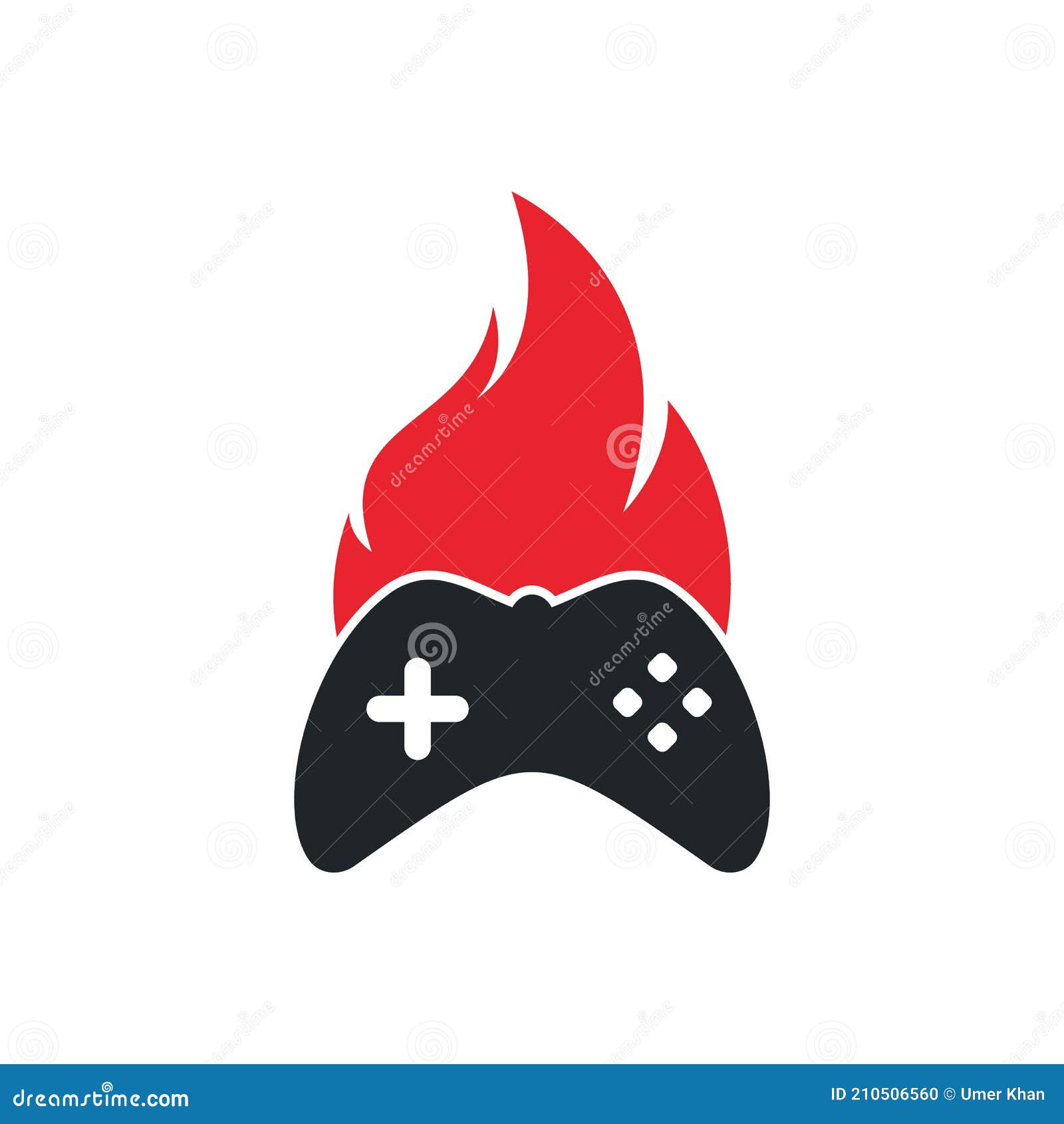 Gaming Fire Logo Icon Designs Vector. Stock Vector - Illustration of ...