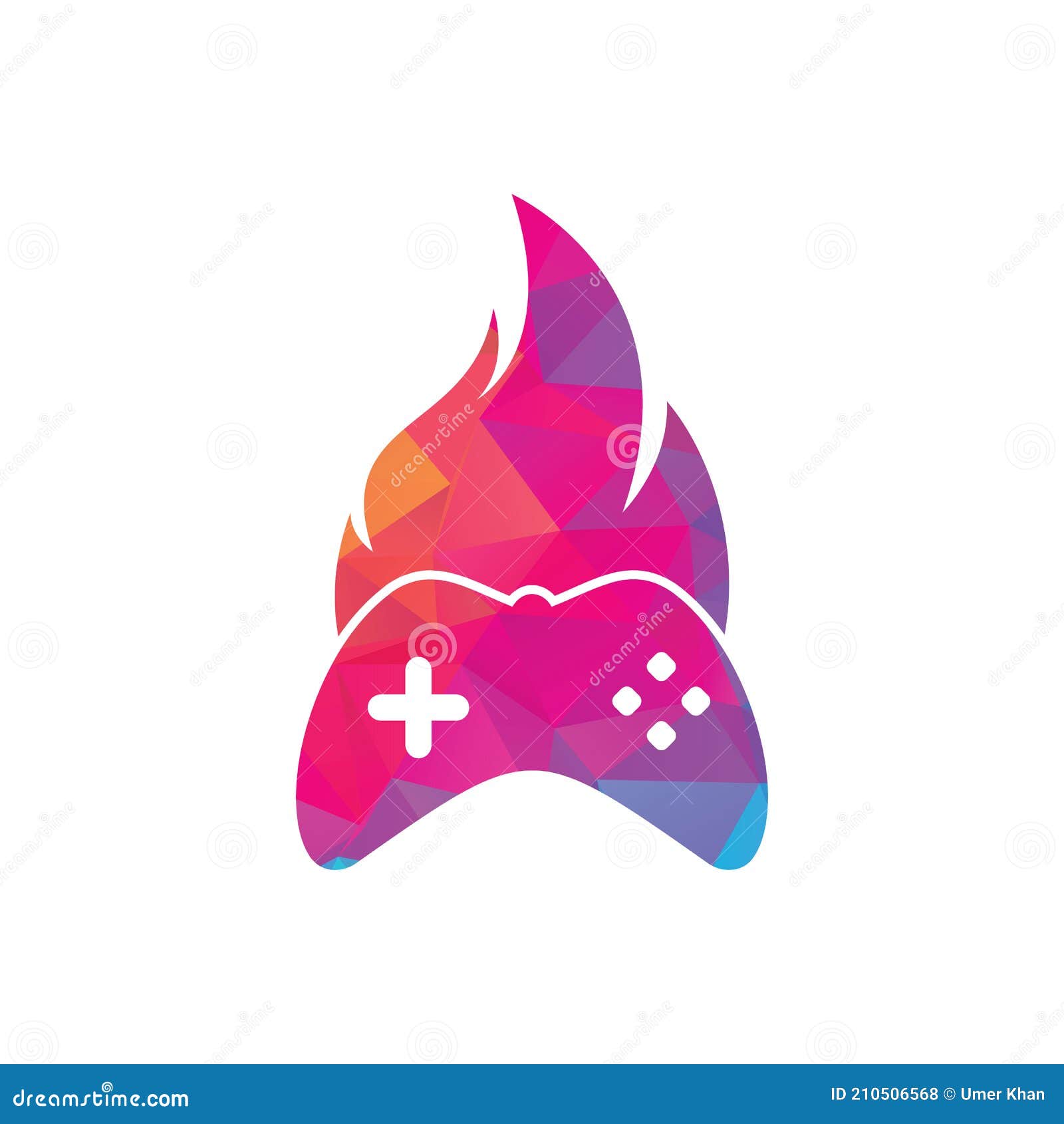 Gaming Fire Logo Icon Designs Vector. Stock Vector - Illustration of ...