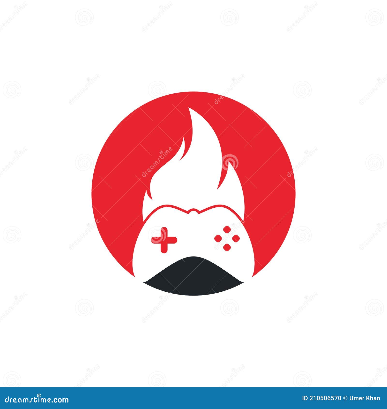 Gaming Fire Logo Icon Designs Vector. Stock Vector - Illustration of ...