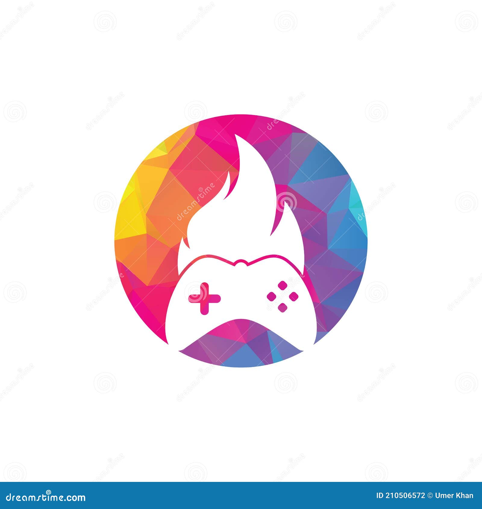 Gaming Fire Logo Icon Designs Vector. Stock Vector - Illustration of ...