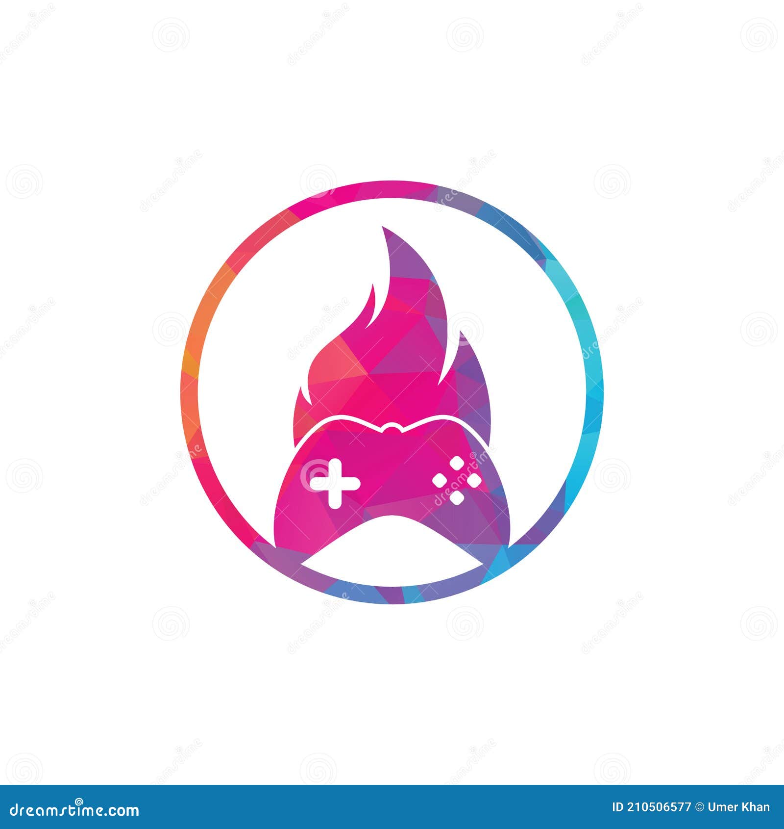 Gaming Fire Logo Icon Designs Vector. Stock Vector - Illustration of ...