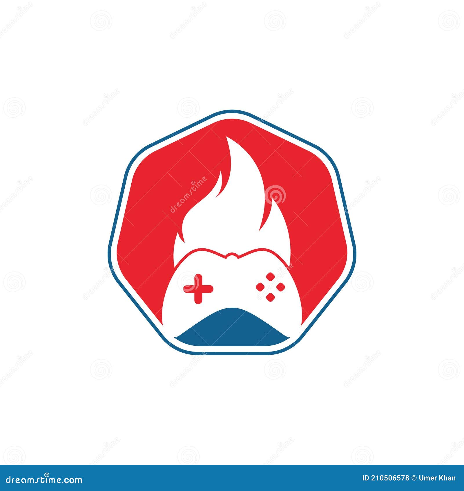 Gaming Fire Logo Icon Designs Vector. Stock Vector - Illustration of ...