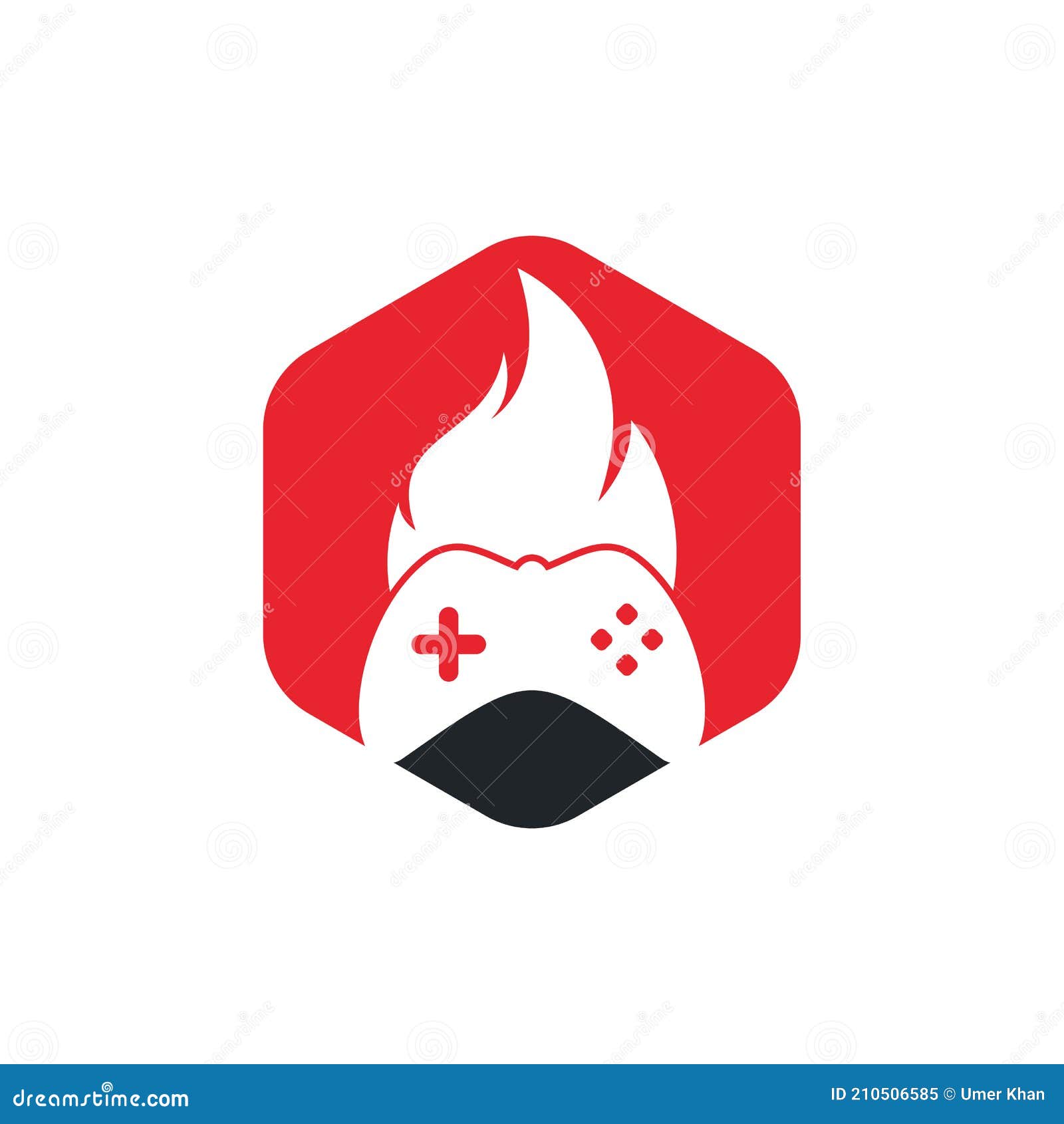 Gaming Fire Logo Icon Designs Vector. Stock Vector - Illustration of ...