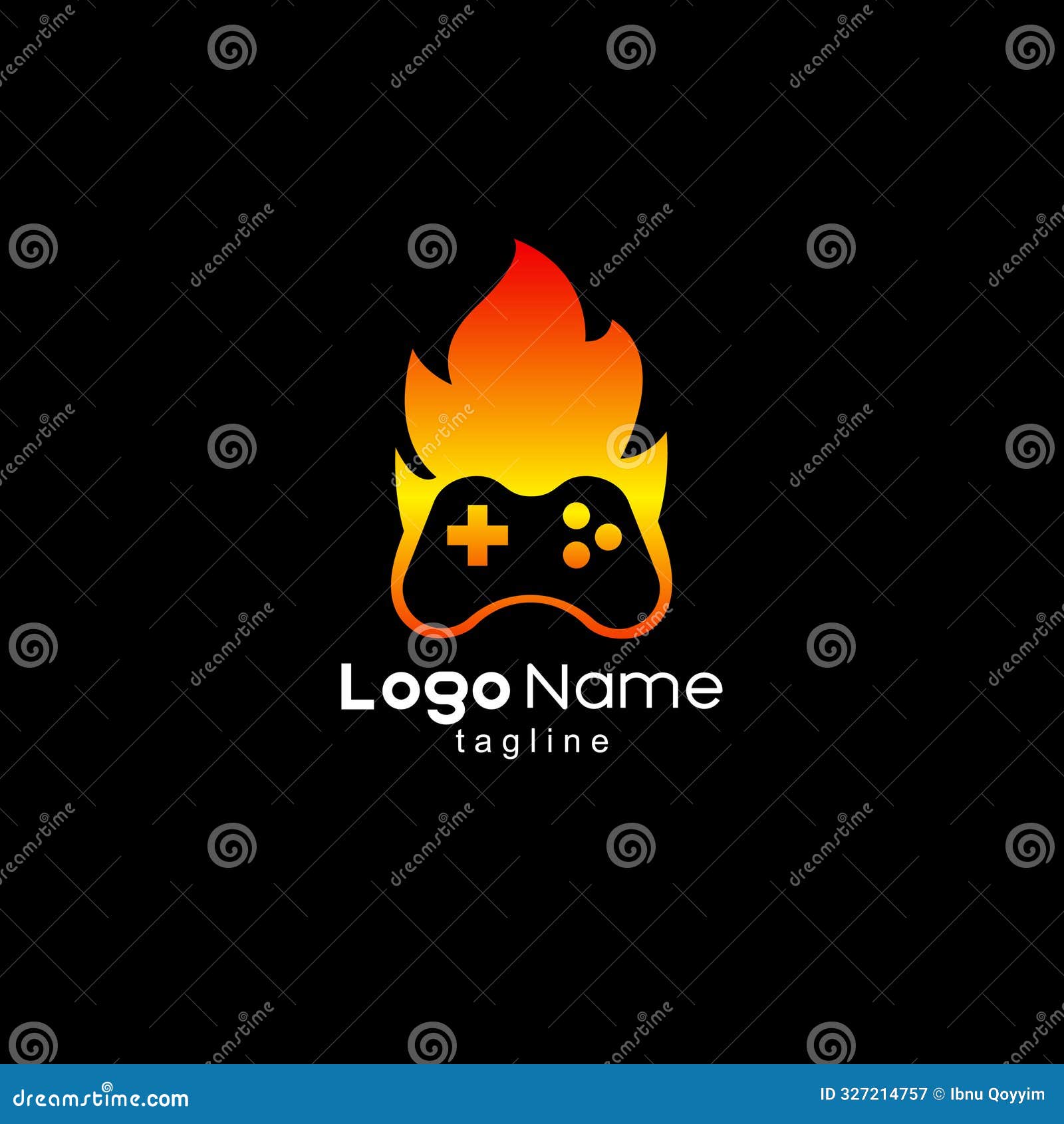 Console Fire Logo Design Vector Stock Vector - Illustration of symbol ...