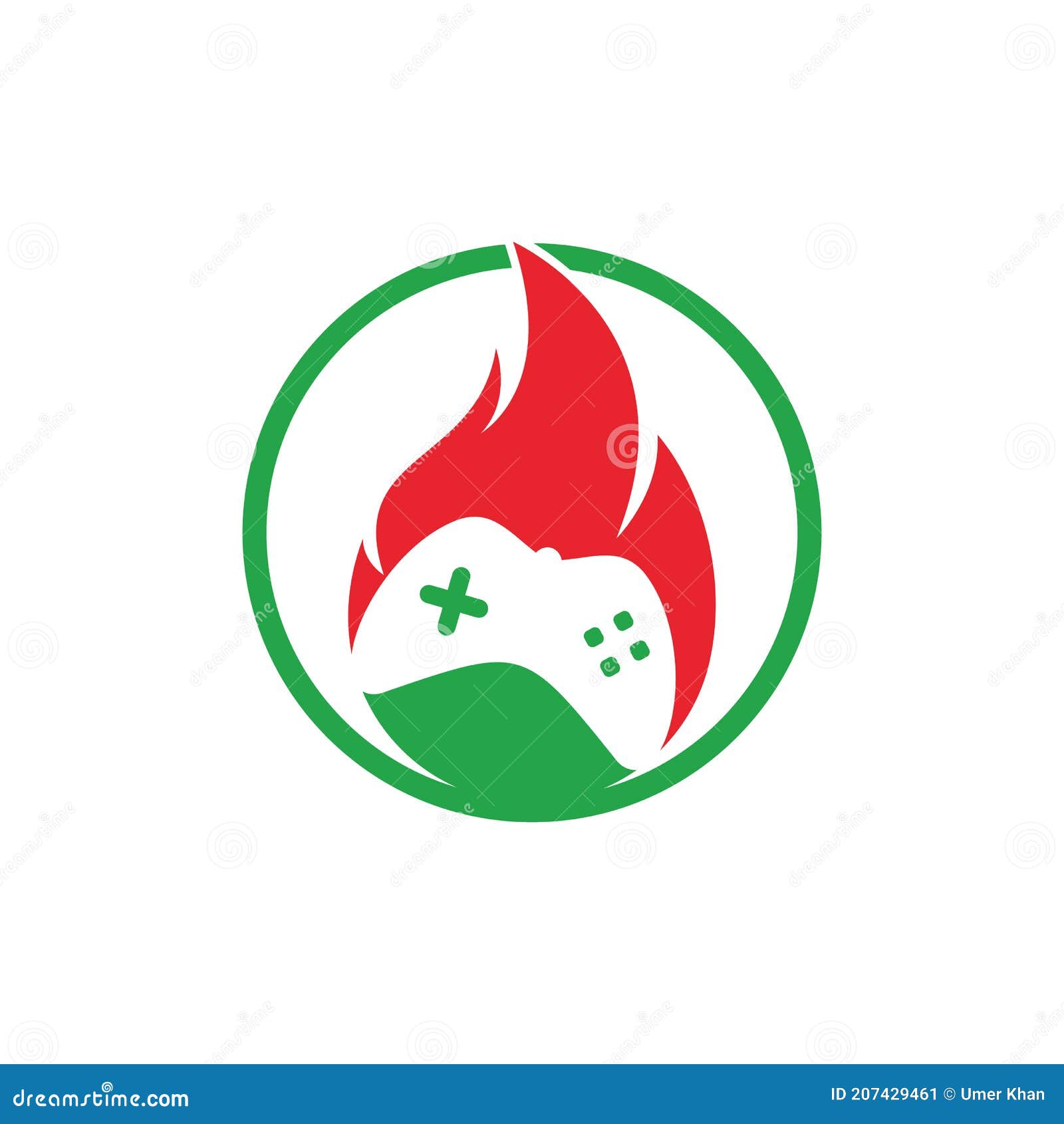 Gaming Fire Logo Icon Designs Vector. Stock Vector - Illustration of ...