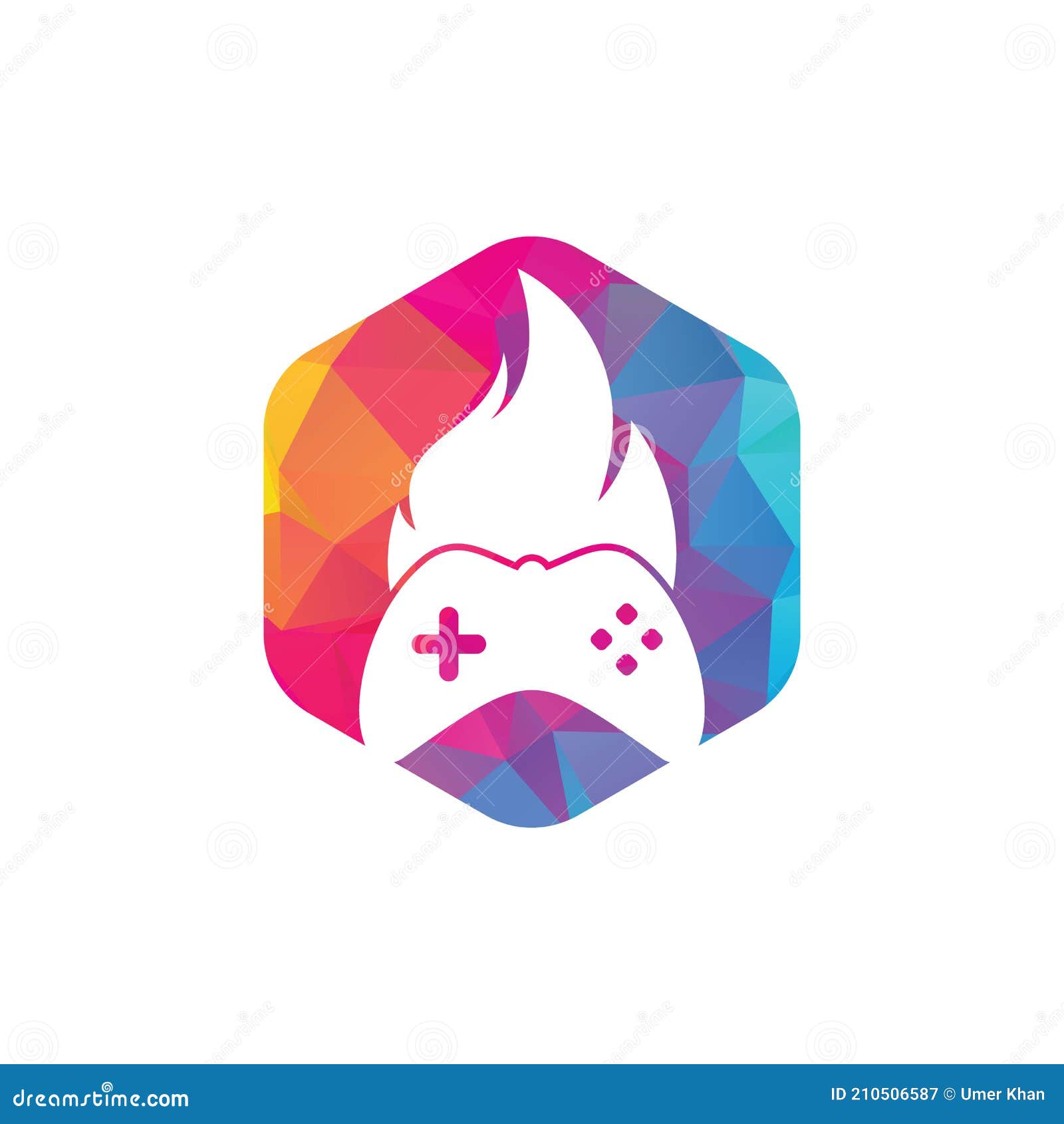 Gaming Fire Logo Icon Designs Vector. Stock Vector - Illustration of ...