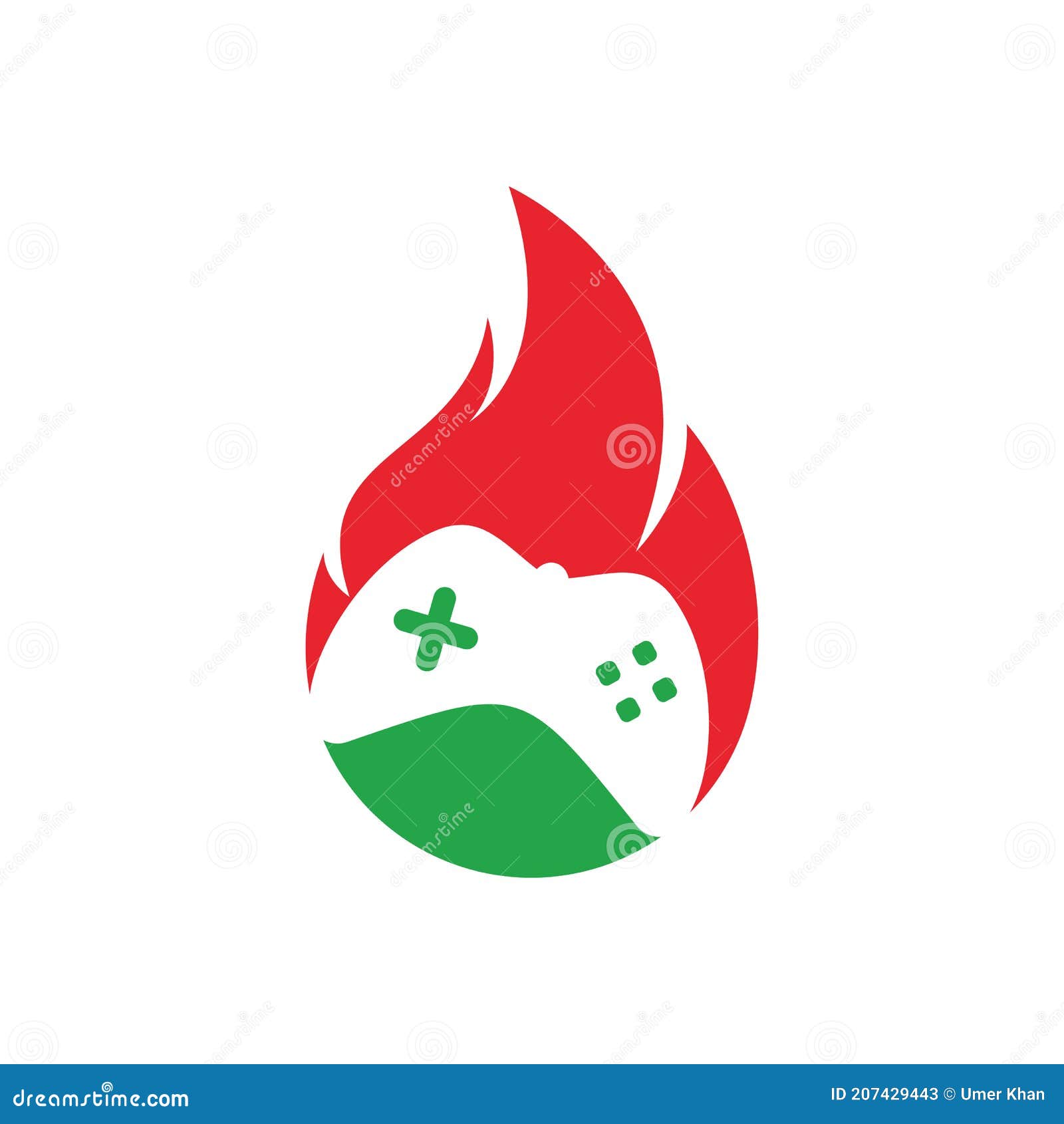 Gaming Fire Logo Icon Designs Vector. Stock Vector - Illustration of ...
