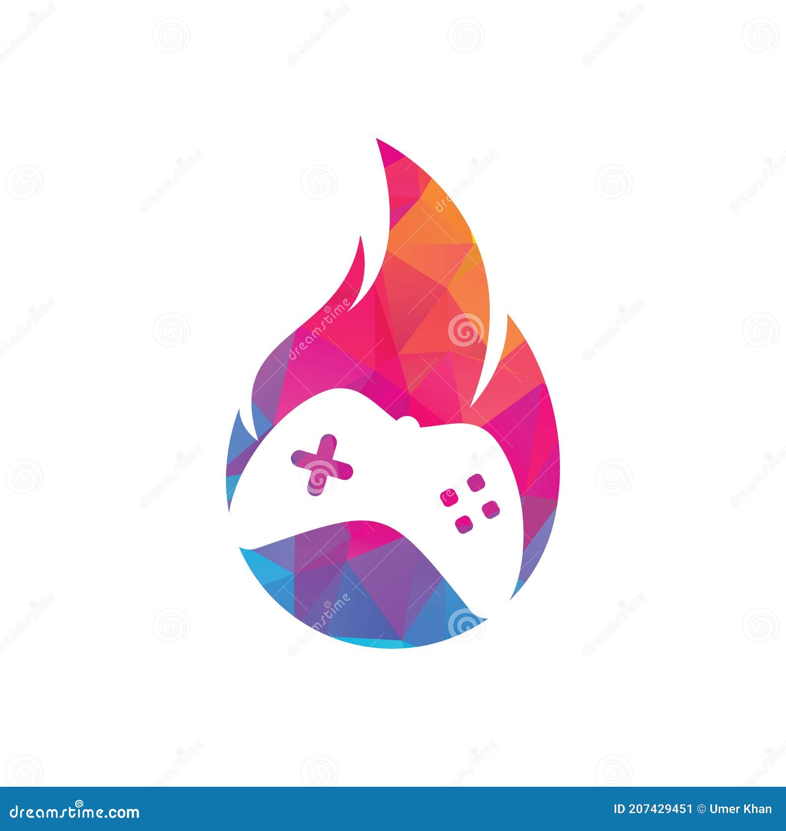Gaming Fire Logo Icon Designs Vector. Stock Vector - Illustration of ...
