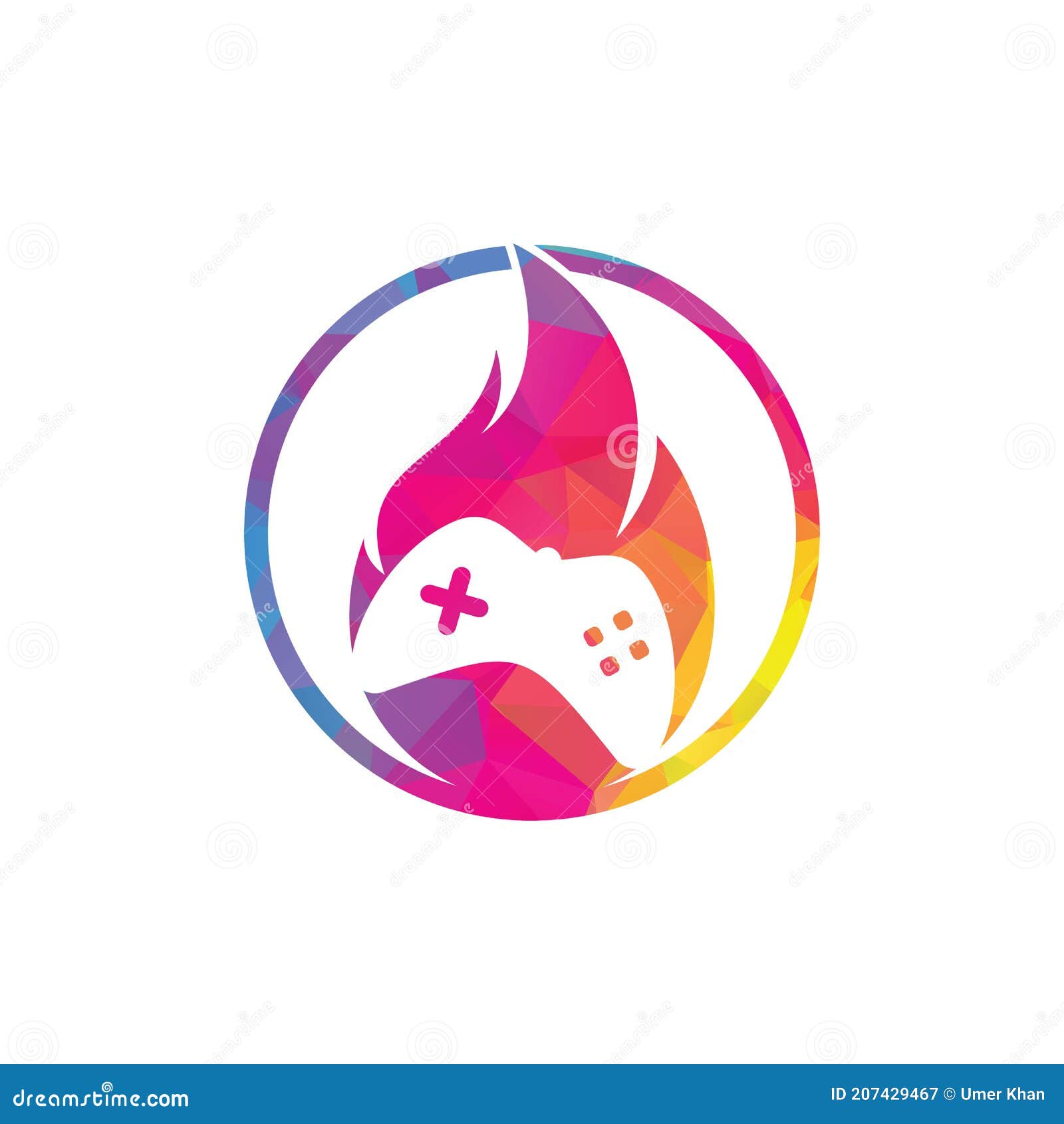 Gaming Fire Logo Icon Designs Vector. Stock Vector - Illustration of ...