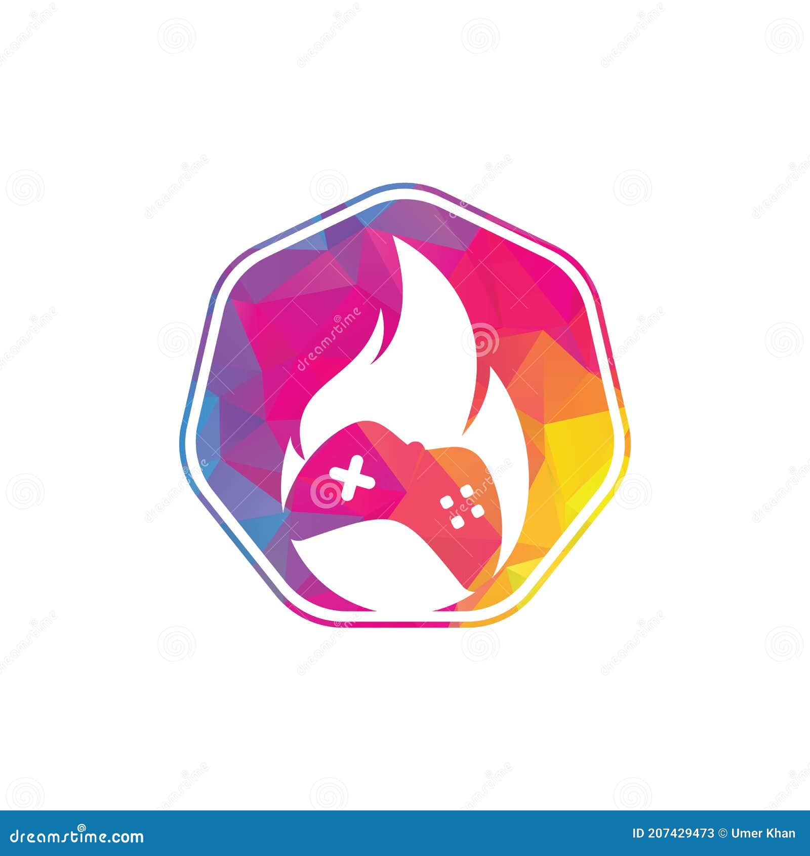 Gaming Fire Logo Icon Designs Vector. Stock Vector - Illustration of ...