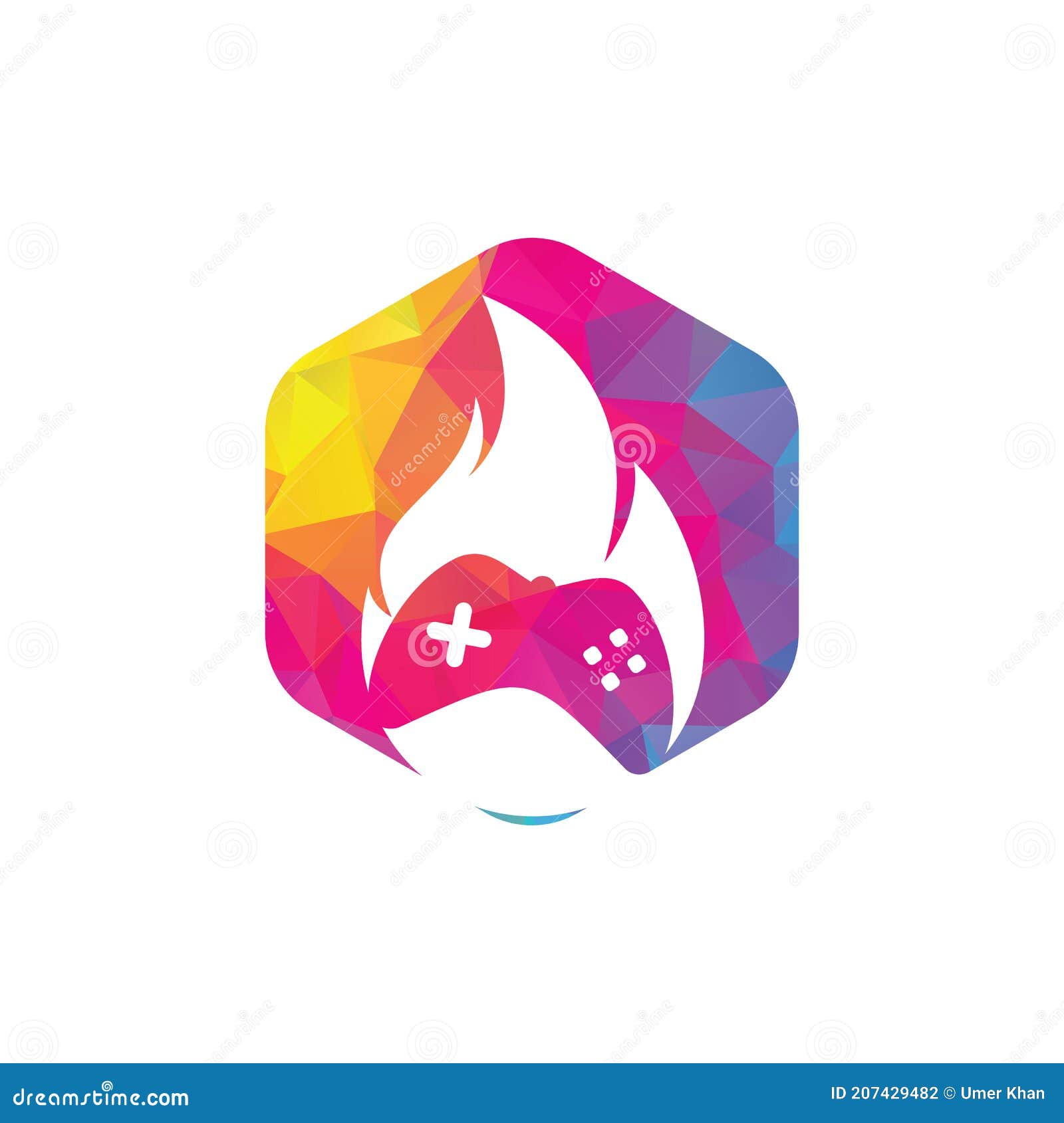 Gaming Fire Logo Icon Designs Vector. Stock Vector - Illustration of ...