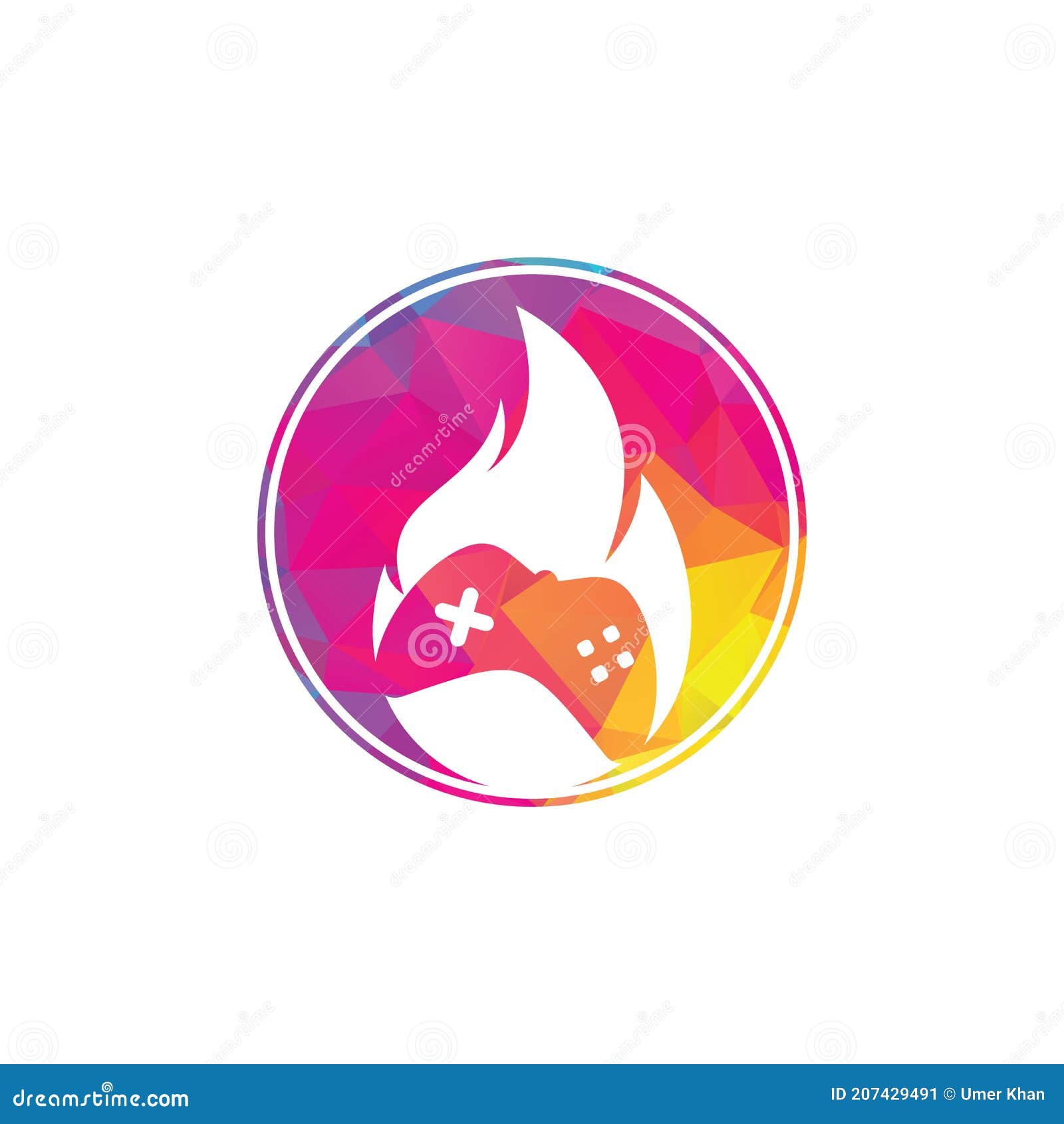 Gaming Fire Logo Icon Designs Vector. Stock Vector - Illustration of ...