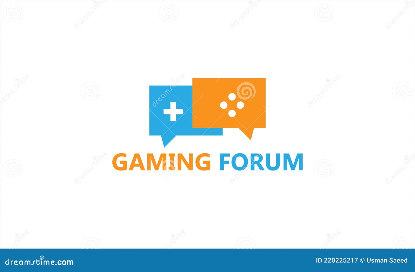 Gaming Forum Typographic Icon Logo Design Vector Template Illustration ...