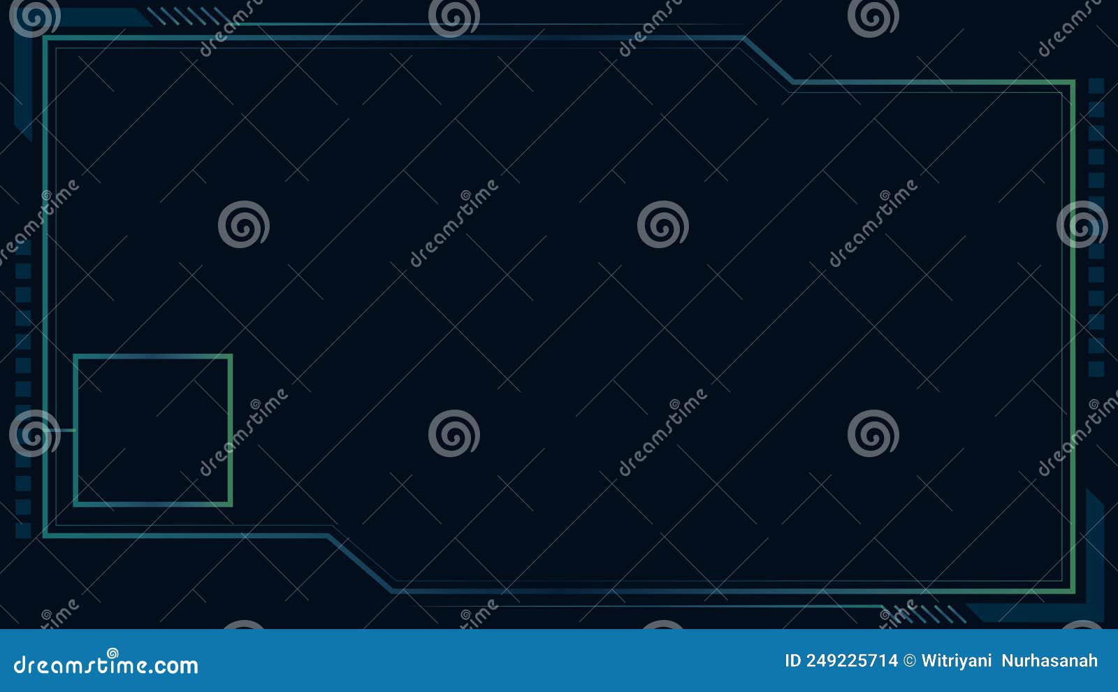 Gaming Frame Background for Live Streaming Blue Color Stock Vector ...