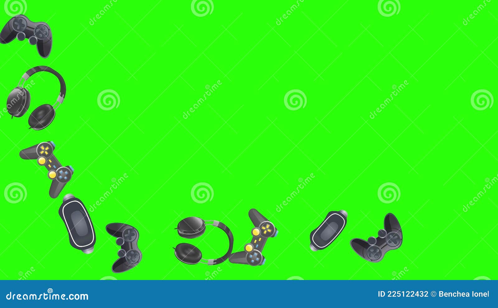 Gaming Gadgets Animation, Chroma Key Graphic Source Elements Stock ...
