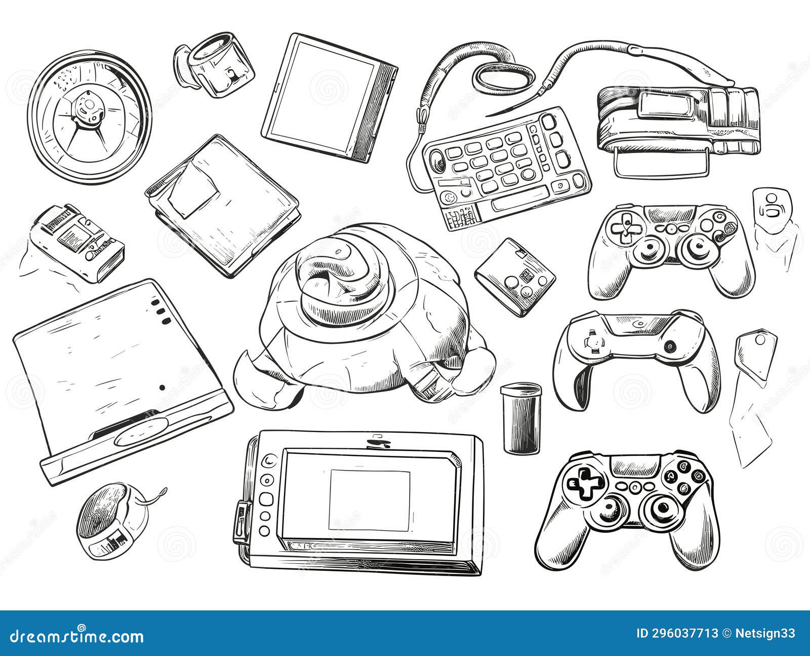 Gaming Gadgets Set Vector Illustration | CartoonDealer.com #53036320