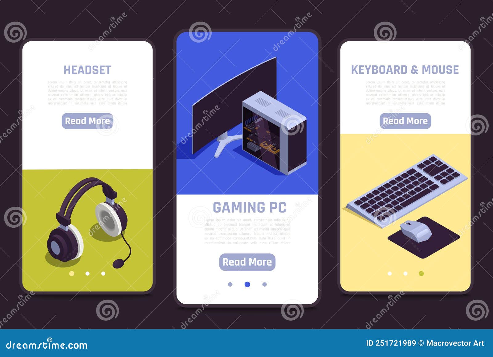 Gaming Gadgets Set Vector Illustration | CartoonDealer.com #53036320