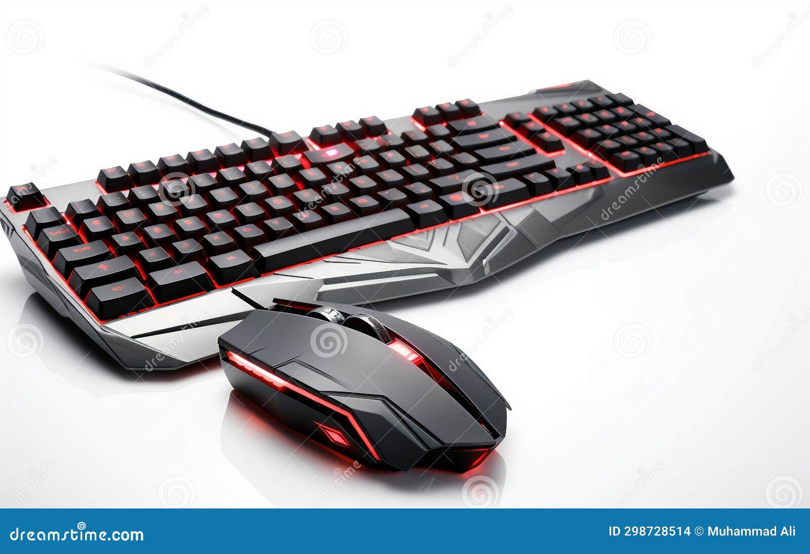 Gaming Gear Elegance on White Background Stock Photo - Image of sharp ...