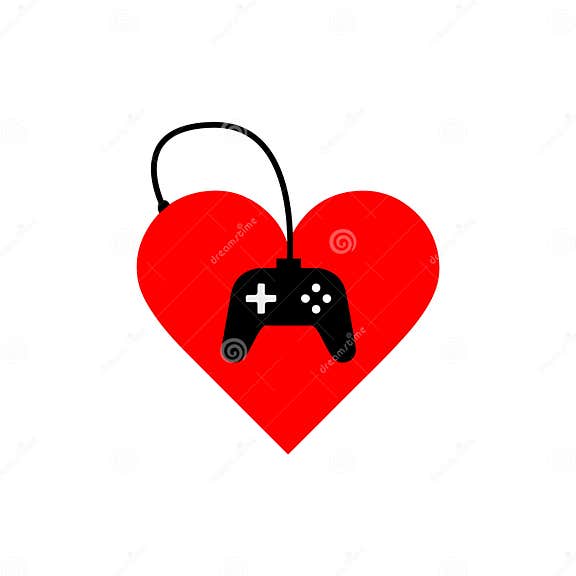 Gaming heart icon stock illustration. Illustration of nose - 326896199
