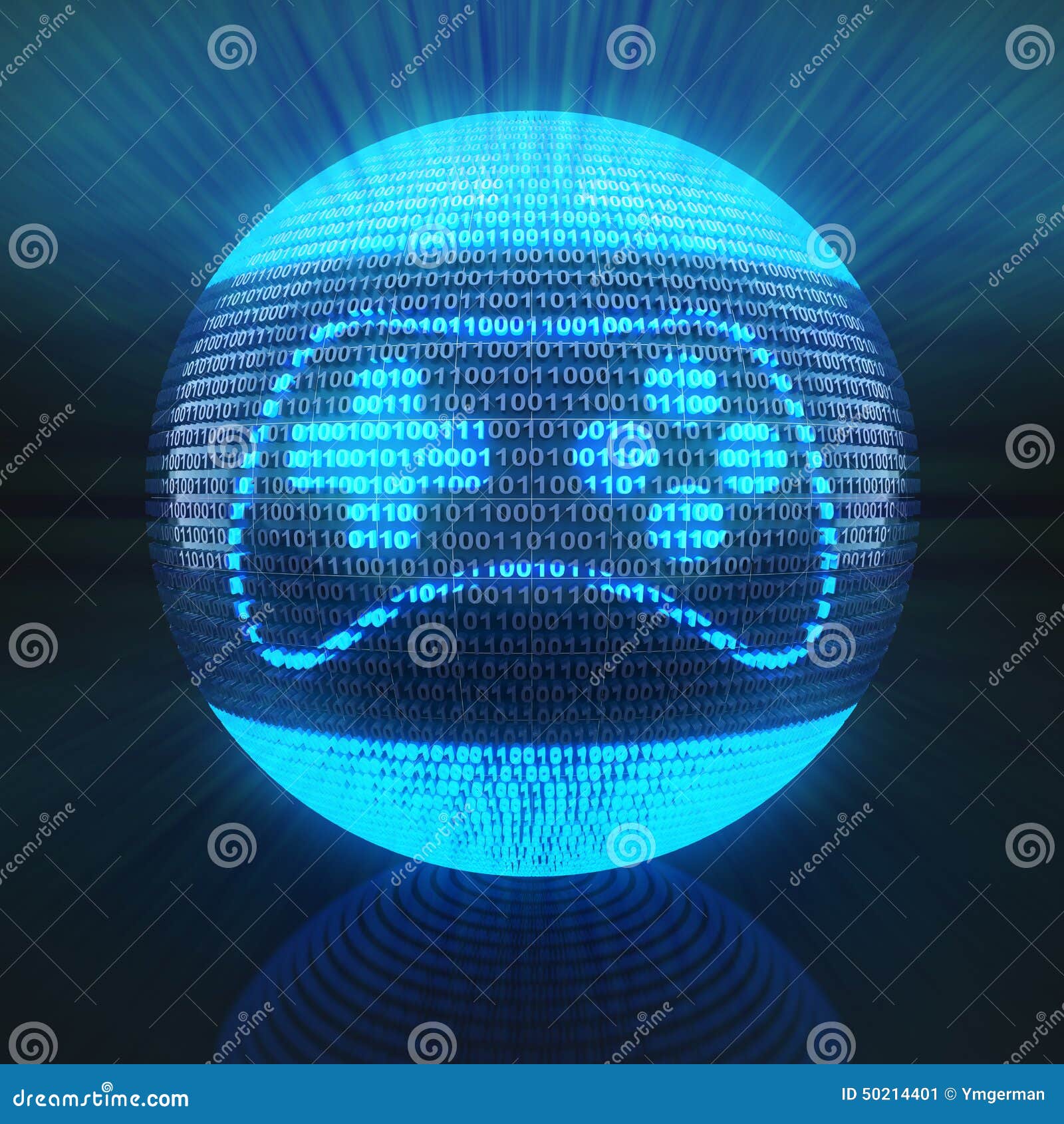 Gaming Icon on Globe Formed by Binary Code Stock Illustration ...