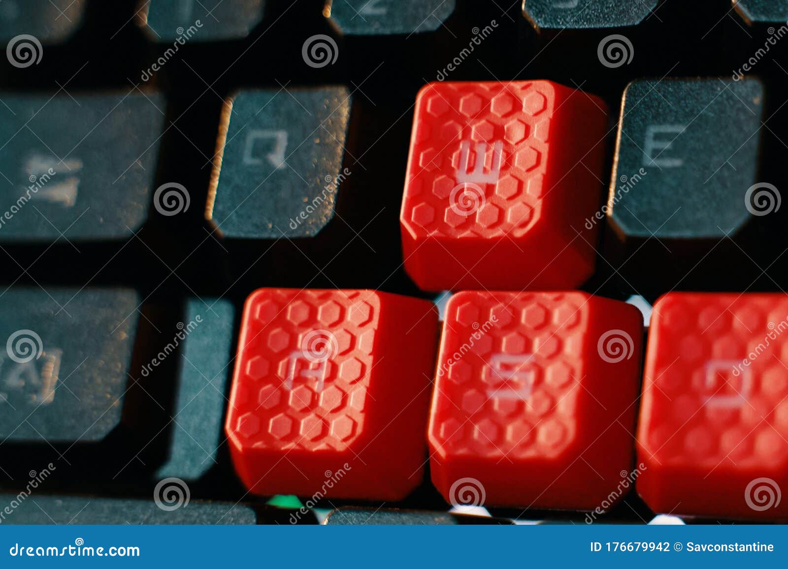 Gaming Keyboard. stock photo. Image of data, play, playing - 176679942