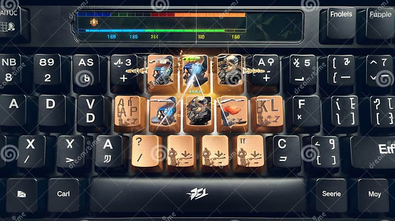 Gaming keyboard macro stock illustration. Illustration of computer ...