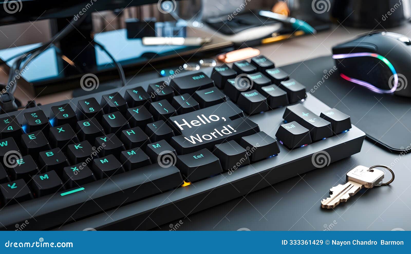 Gaming keyboard macro stock illustration. Illustration of ergonomic ...