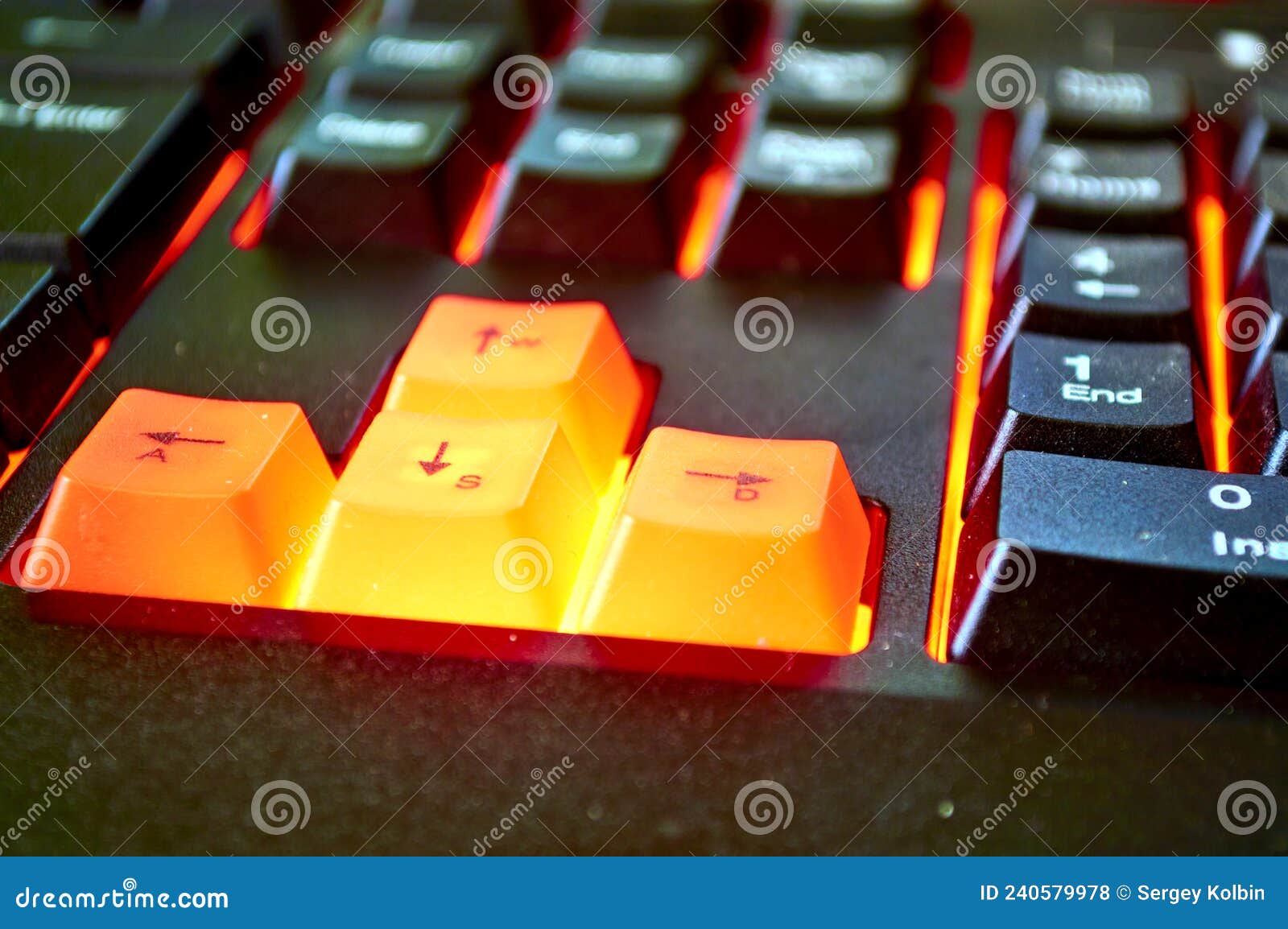 The Buttons of the Gaming Keyboard are Red Stock Photo - Image of ...