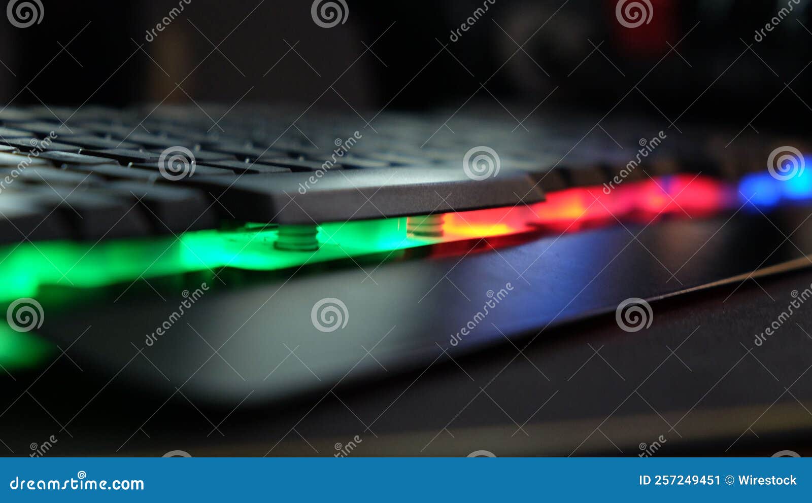 Gaming Keyboard with RGB Backlight Stock Image - Image of gaming ...