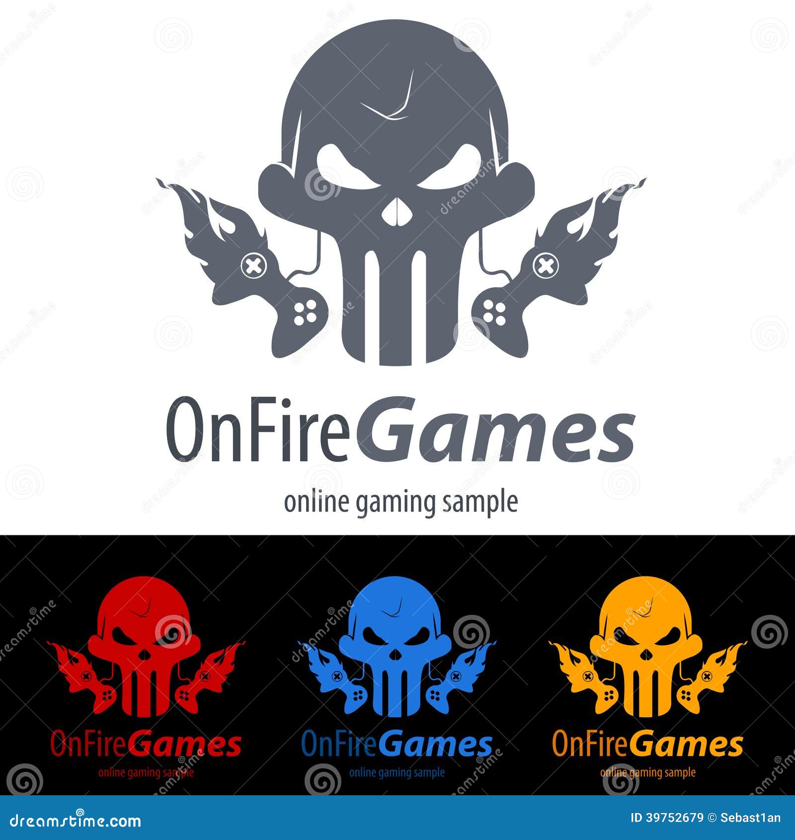 Gaming Logo stock vector. Illustration of activity, fearless - 39752679