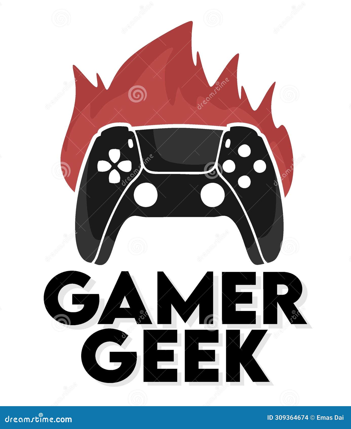 Gaming Logo with Gaming Console, Gaming Zone Stock Illustration ...